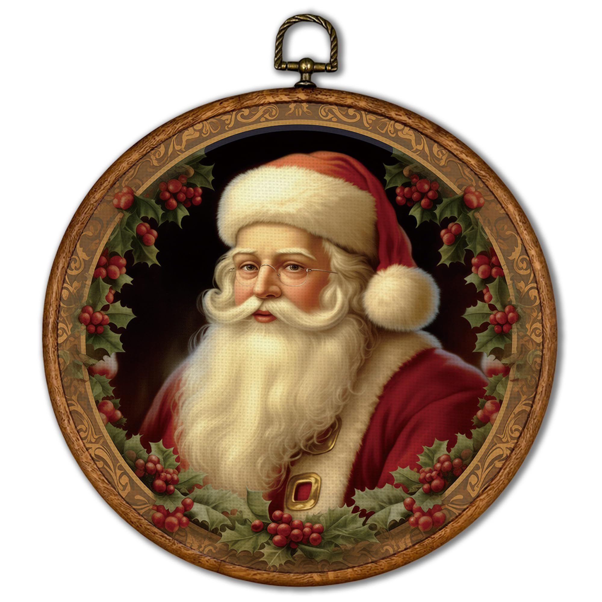 Amazon.com: KSDUT Vintage Christmas Wall Decor Art - Retro Santa Claus ...