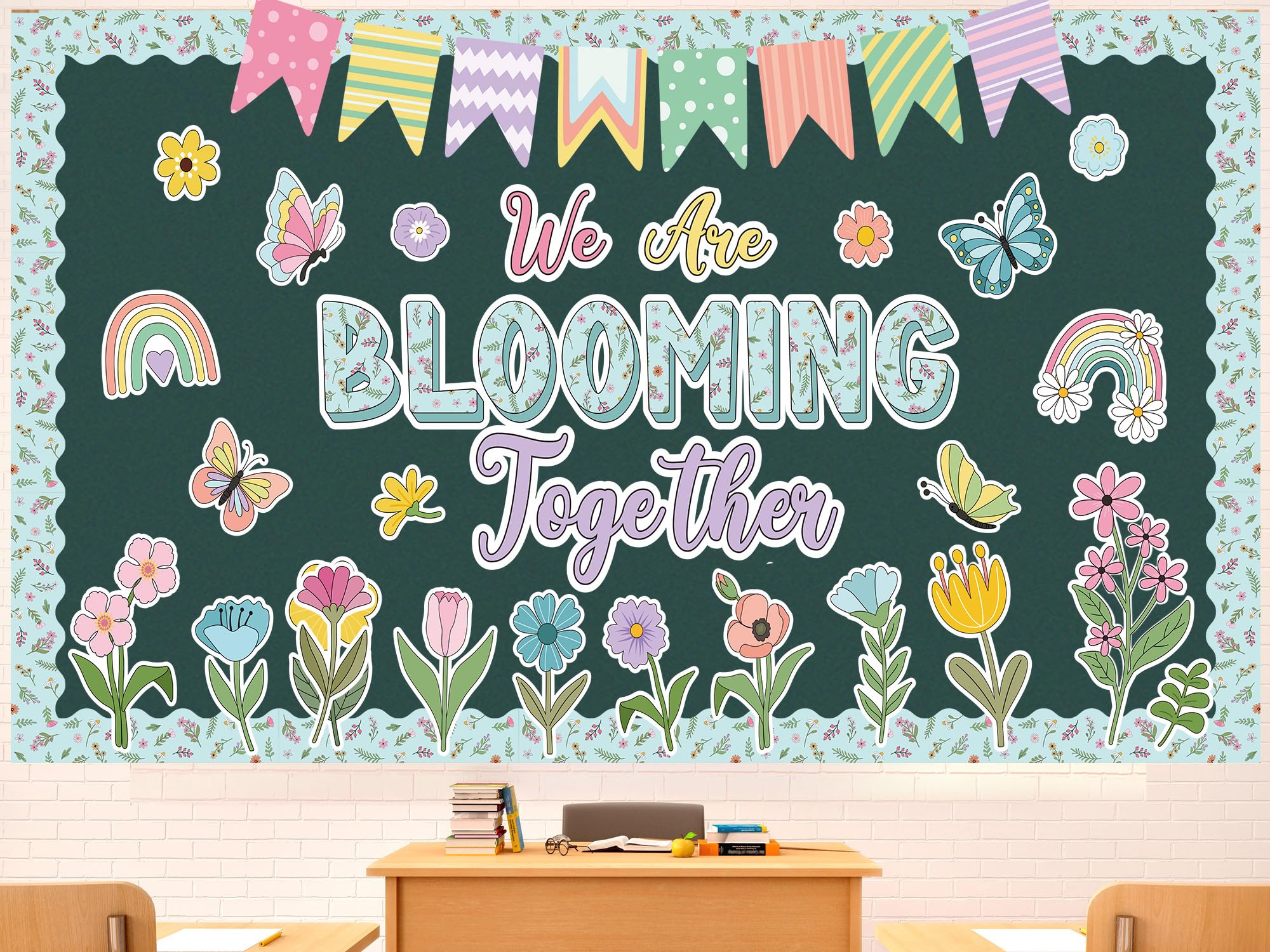 Snapklik.com : Pasimy Spring Bulletin Board Set Flower Cutouts Colorful ...