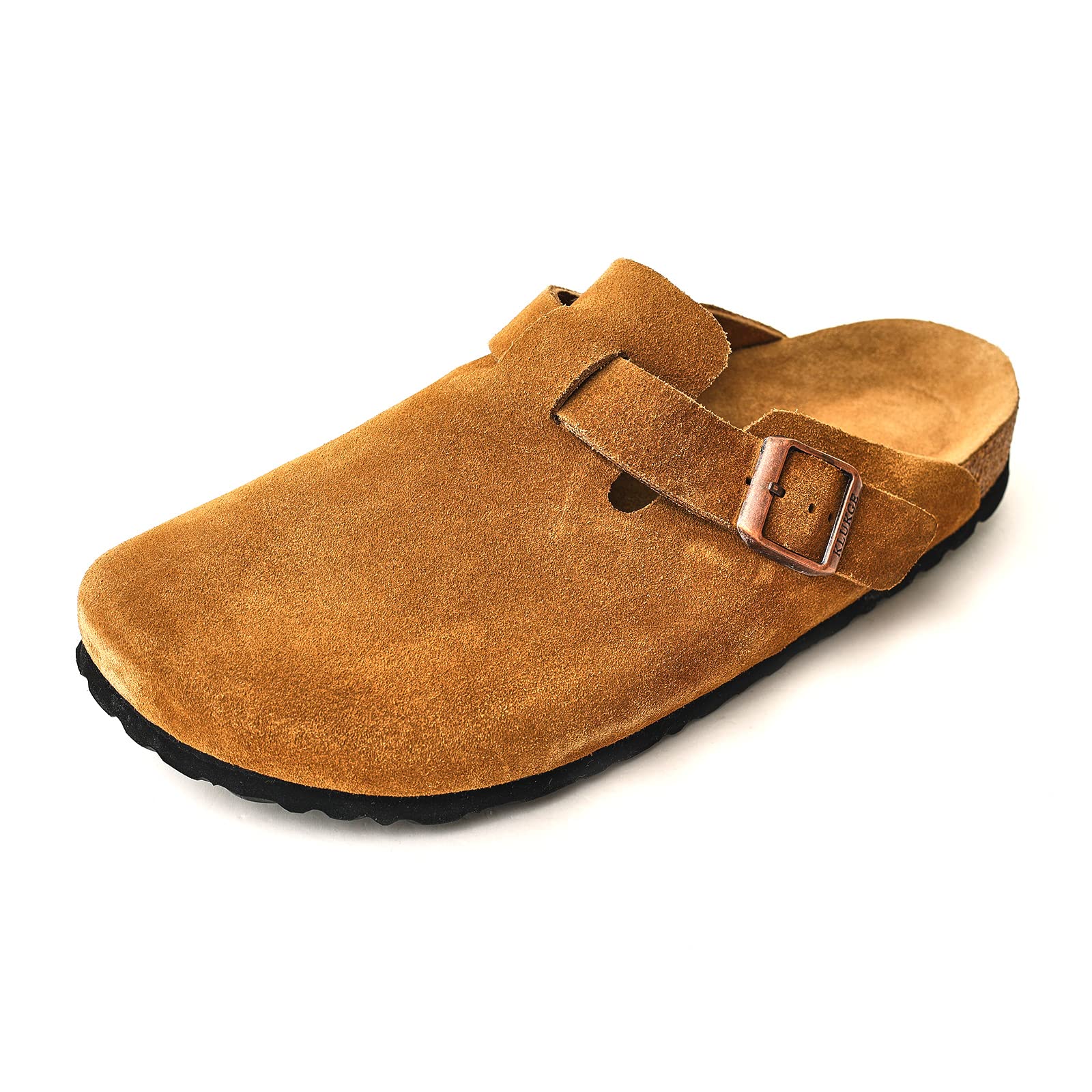 KLUKGE Boston Clogs for Men, Women‘s Suede Soft Leather Clogs ...