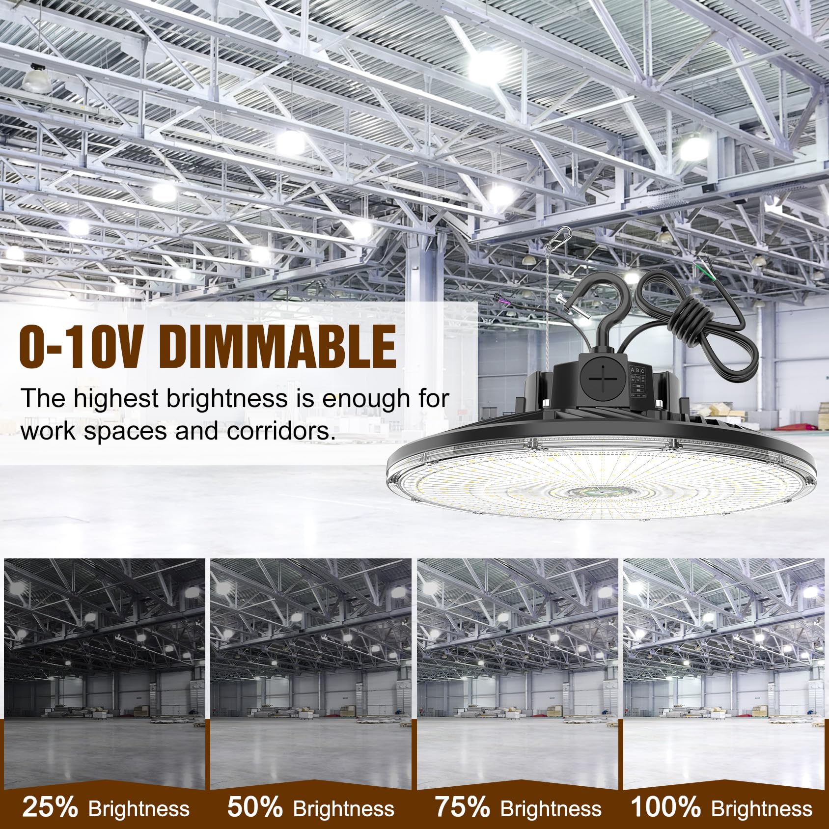 Snapklik.com : 480V UFO LED High Bay Light 150W 100W 80W Adjustable, UL ...