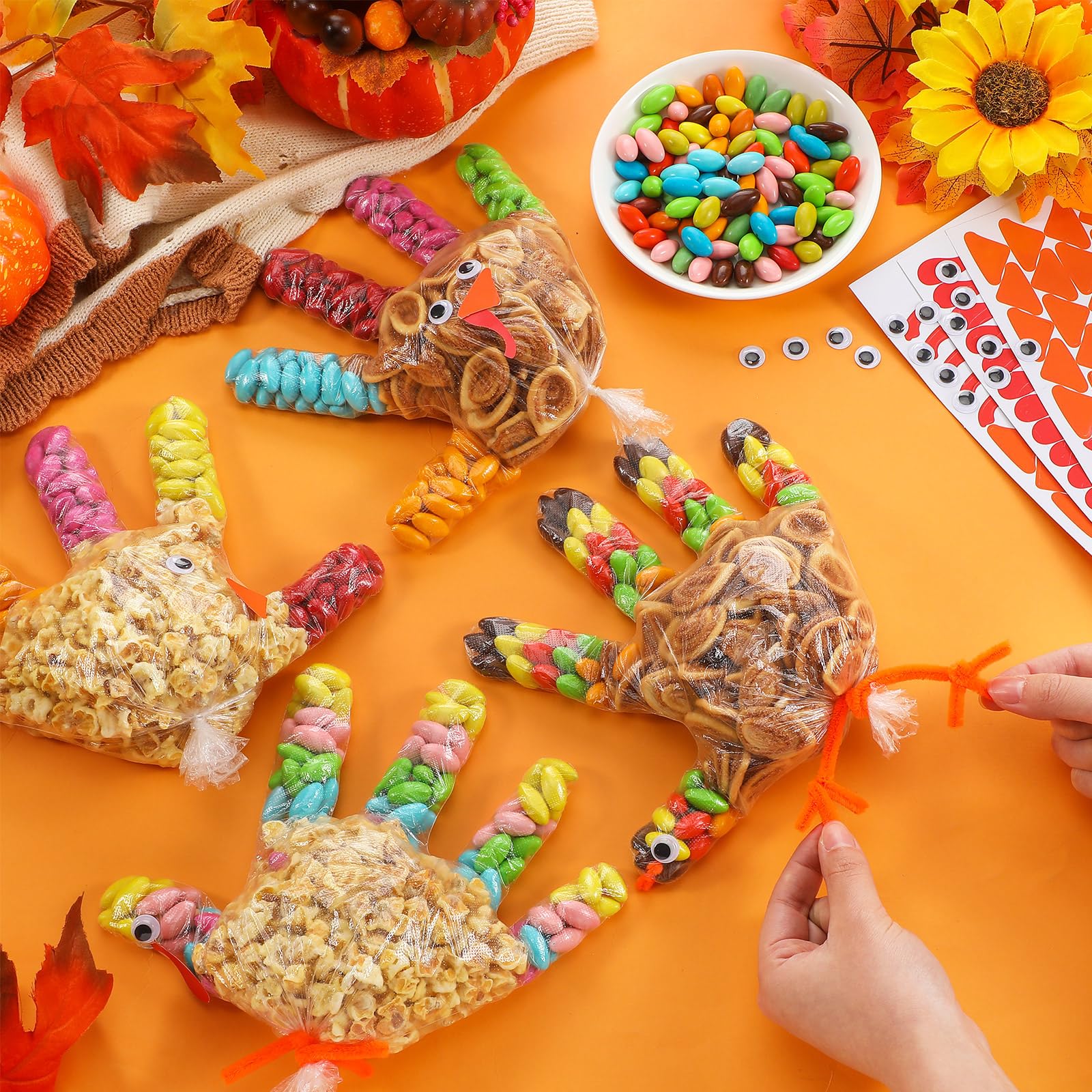 Snapklik.com : 100 Pack Thanksgiving Turkey Craft Kit For DIY Turkey ...