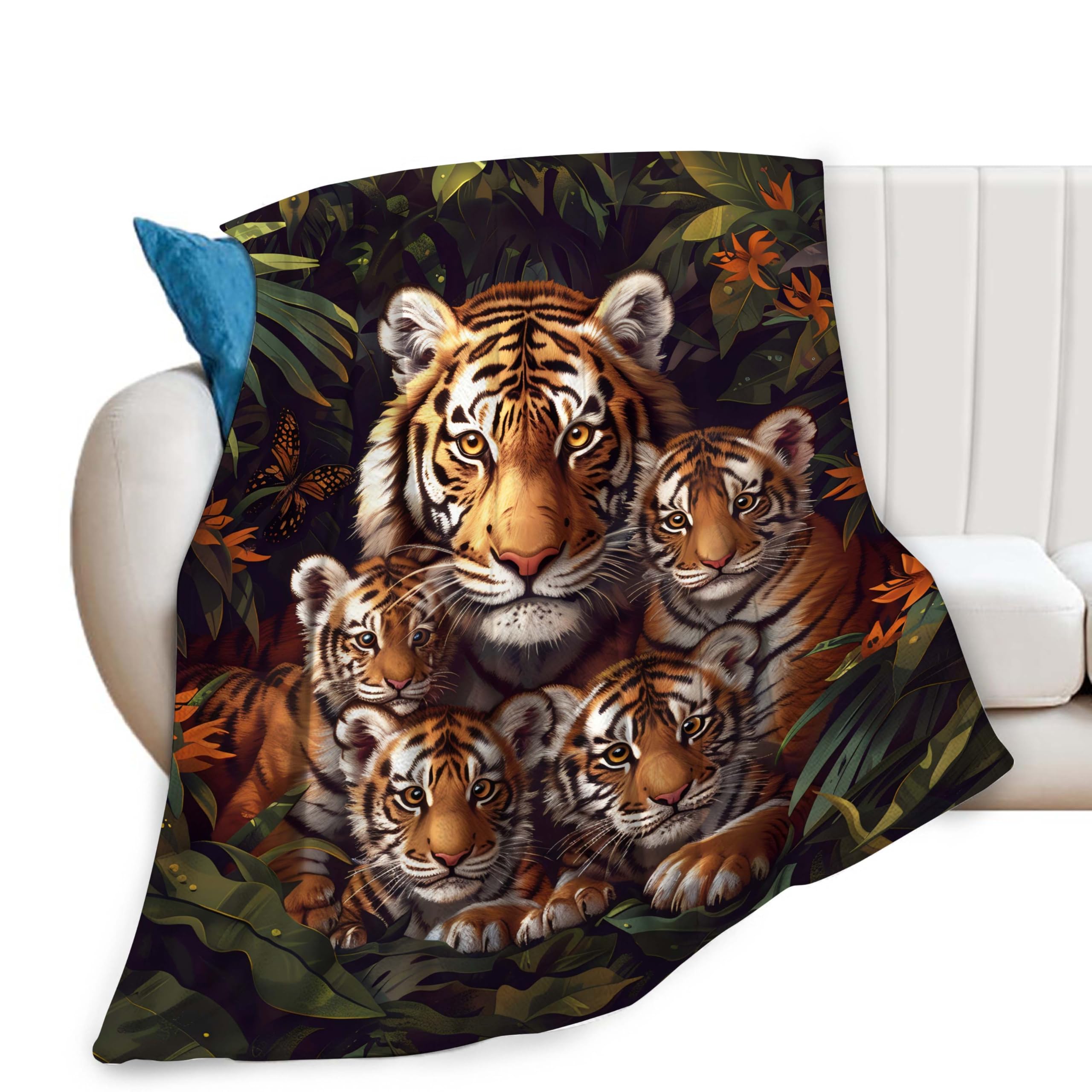 Amazon.com: Tiger Blanket Forest Bady Tiger Decor Animal Throw Blanket ...