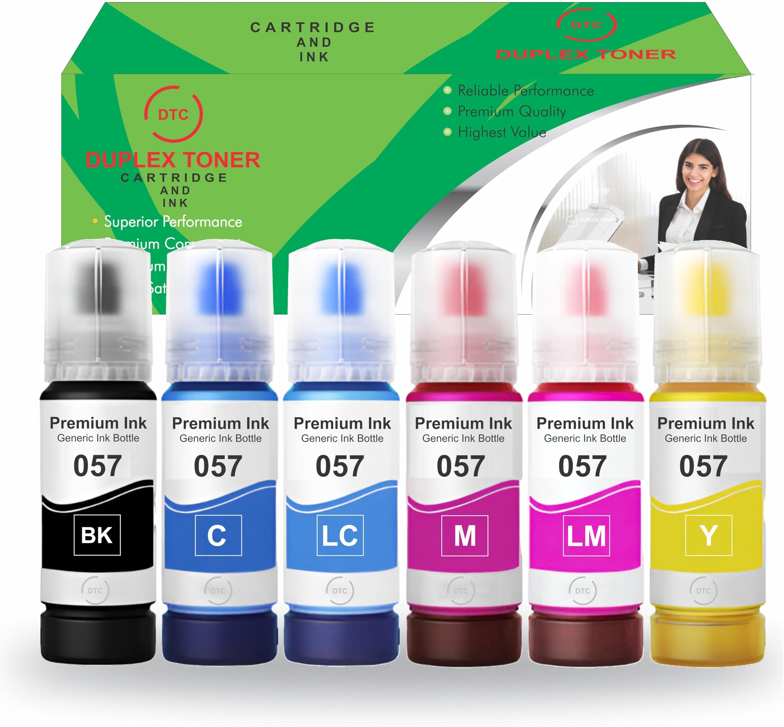 Ravaria 057 Refill Ink for EPSON L8050, L18050 Printer - Compatible Ink ...