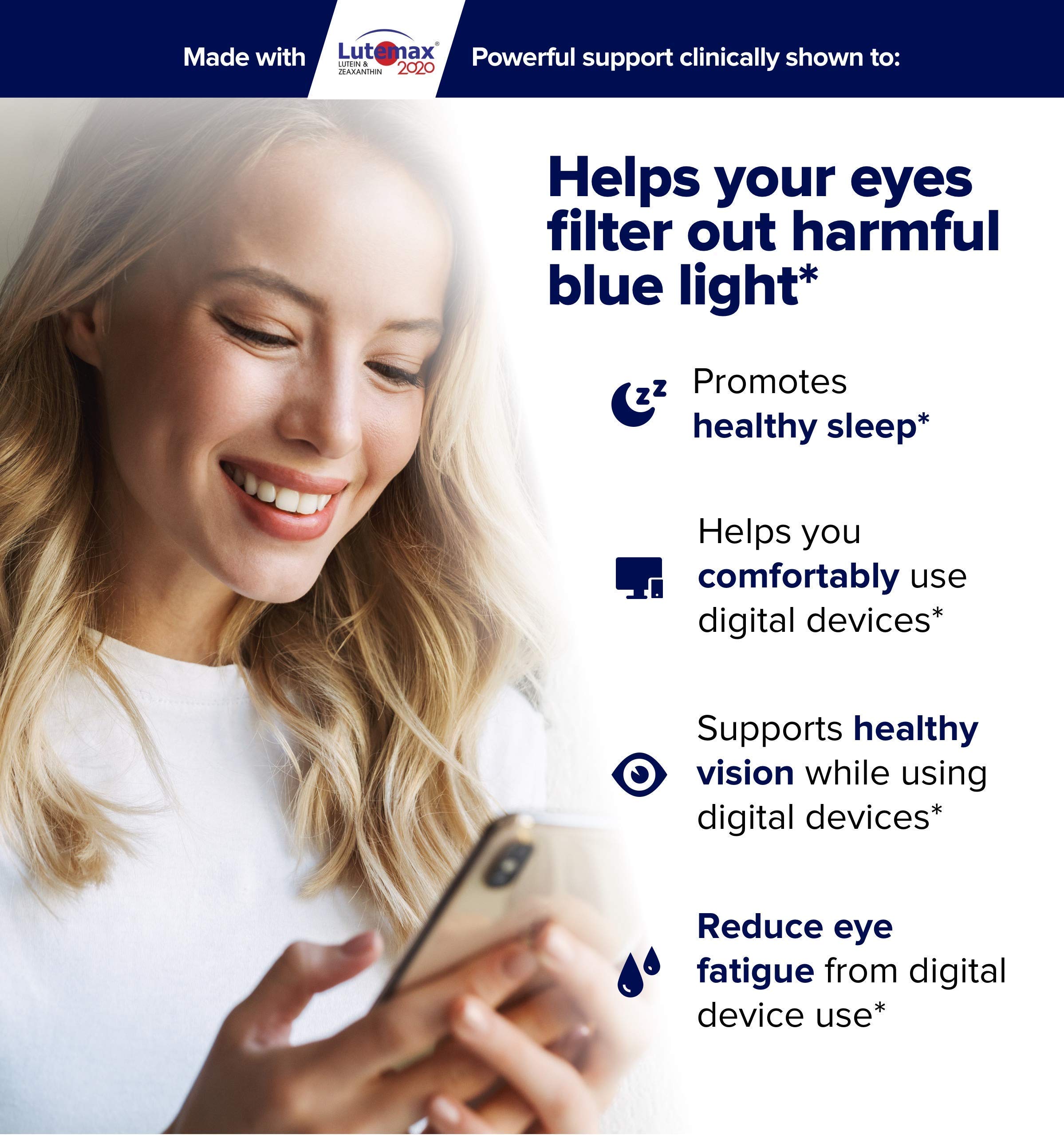 Natural Eye Health Vitamins with Bilberry Zeaxanthin Lutein - Macular ...