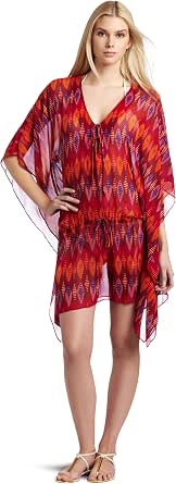 Hermanny By Vix Women's Ikat Chiffon Tunic Top, Multi, Medium at Amazon ...