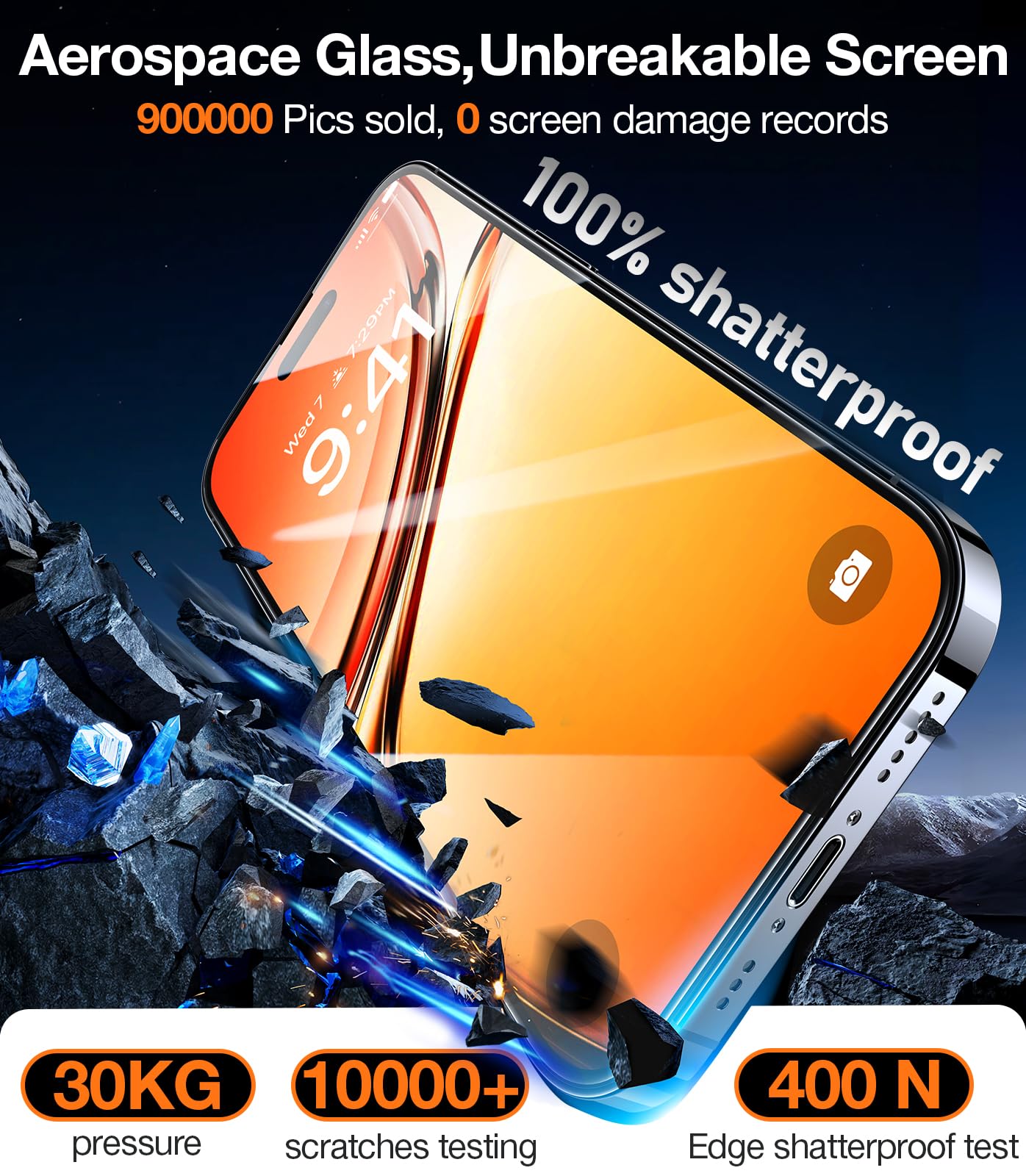 Snapklik.com : TORRAS Diamond Shield For iPhone 14 Pro Max Screen ...