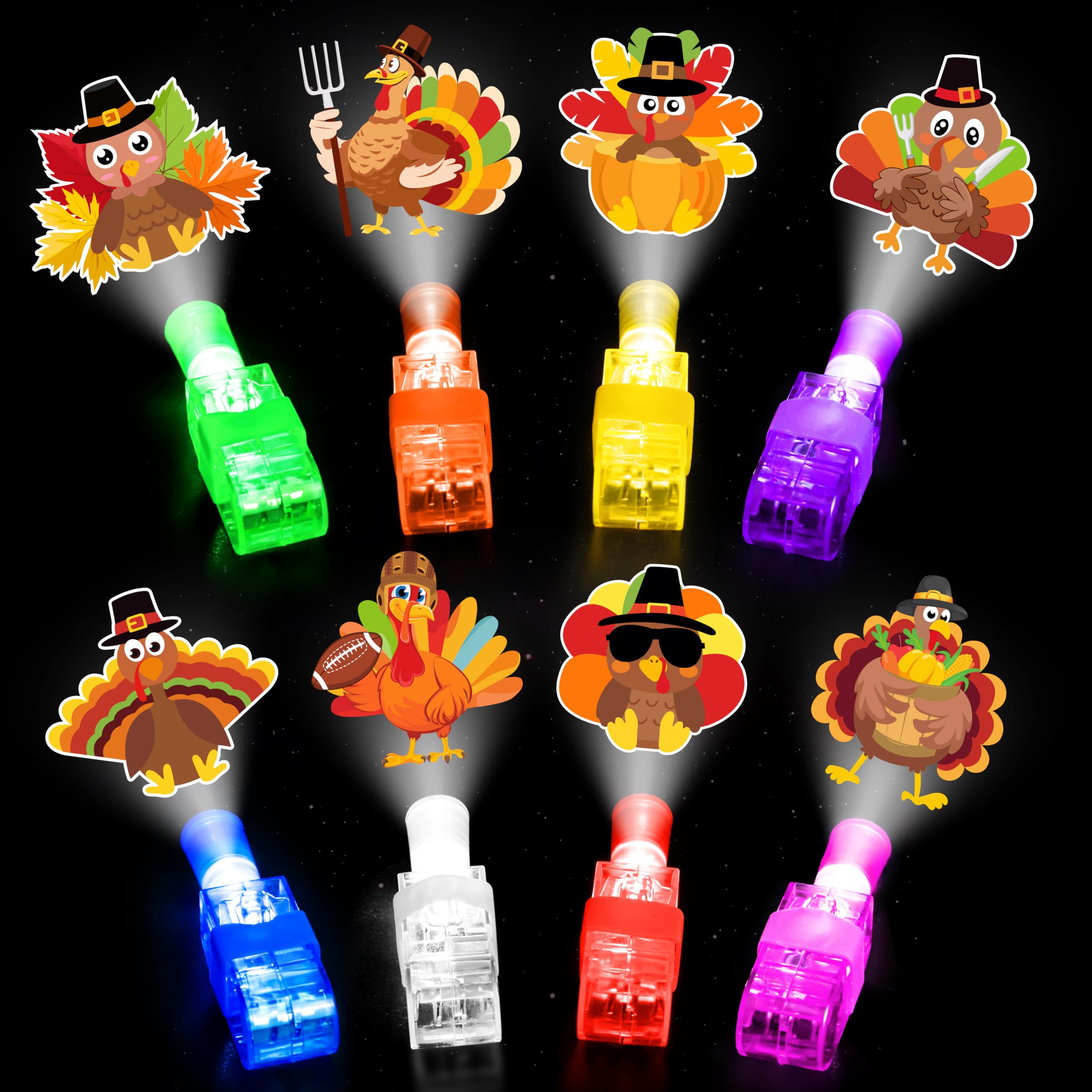 Snapklik.com : Thanksgiving Party Favors, 32Pcs LED Turkey Light Up ...