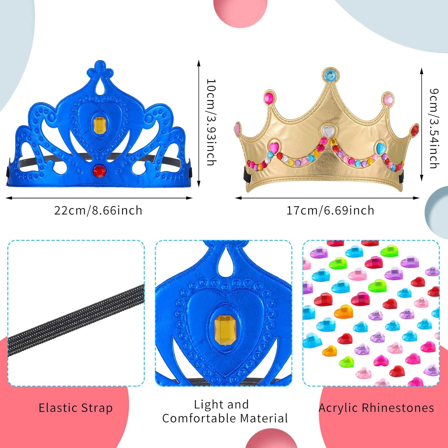 Buy JOELELI 31pcs Crown Craft for Kids, 24pcs Foam Princess Tiara ...