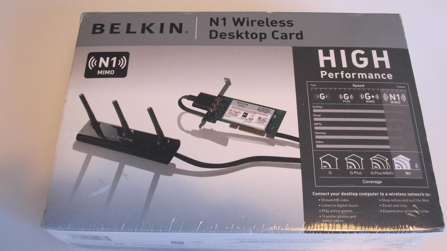 Amazon.com: Belkin F5D8001 N1 Wireless Desktop Card : Electronics