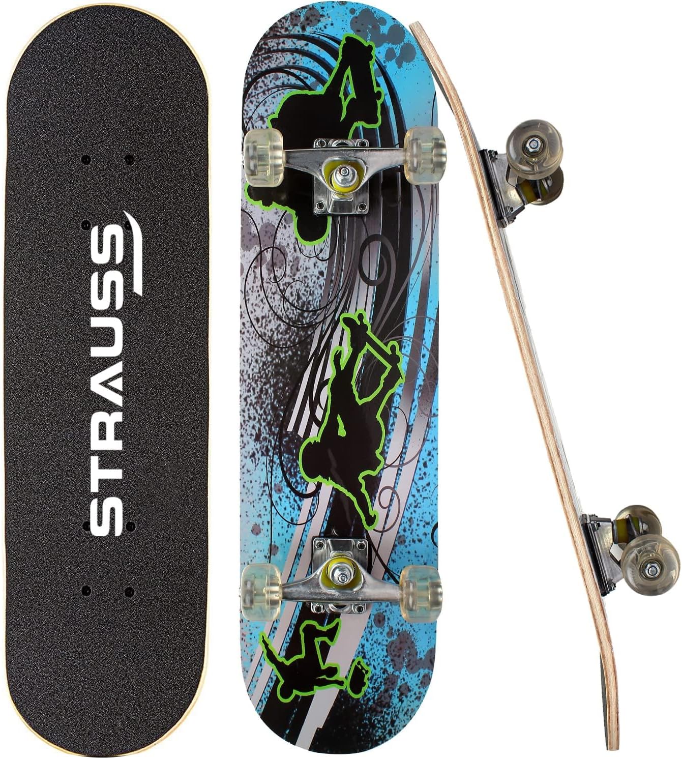 Buy Strauss Bronx BT Lightweight Skateboard with Unique Graphics|31 X 8 ...