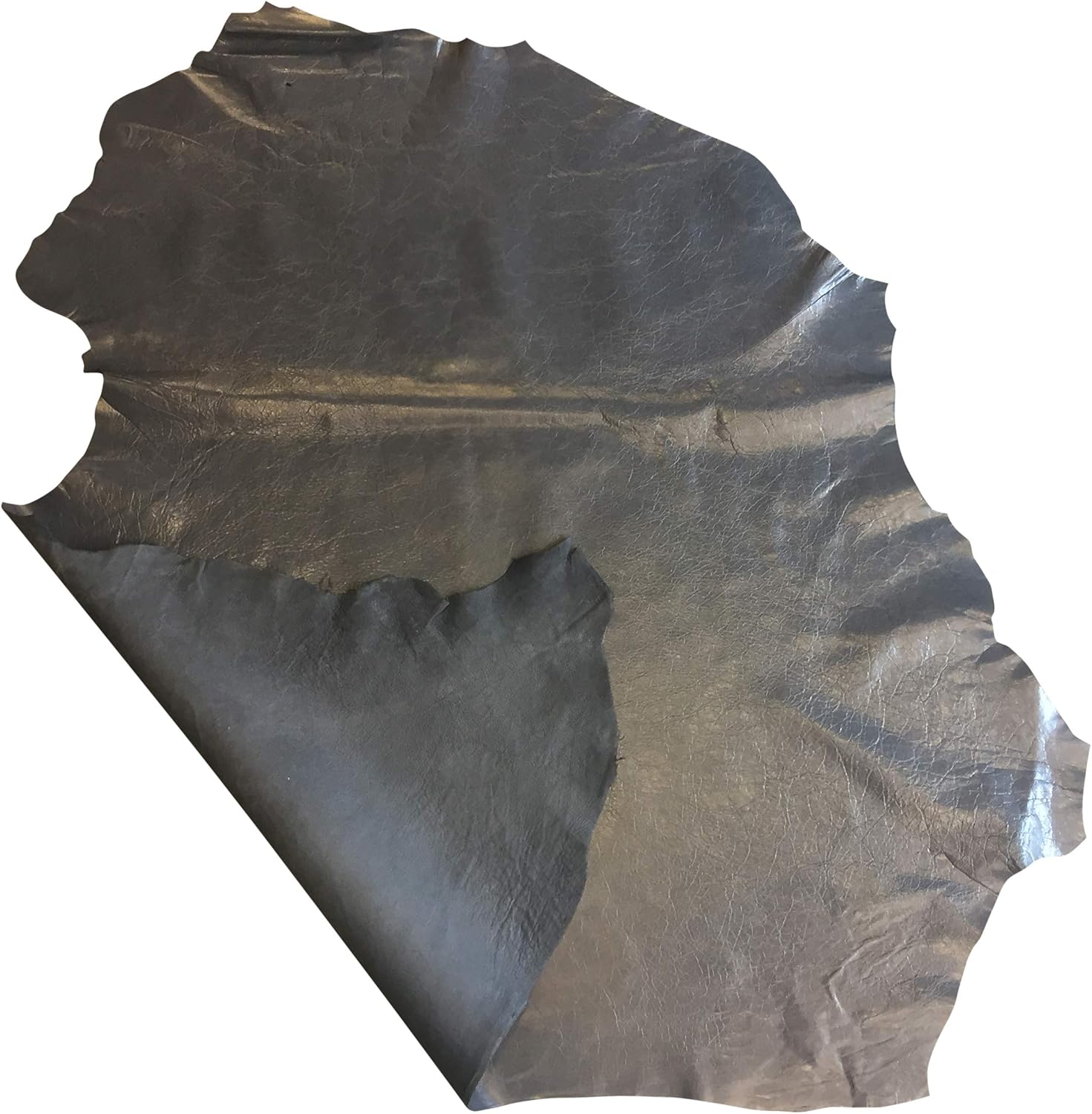Amazon.com: Genuine Leather Hide - Full Skin - Dark Grey Color - 7 sq ...