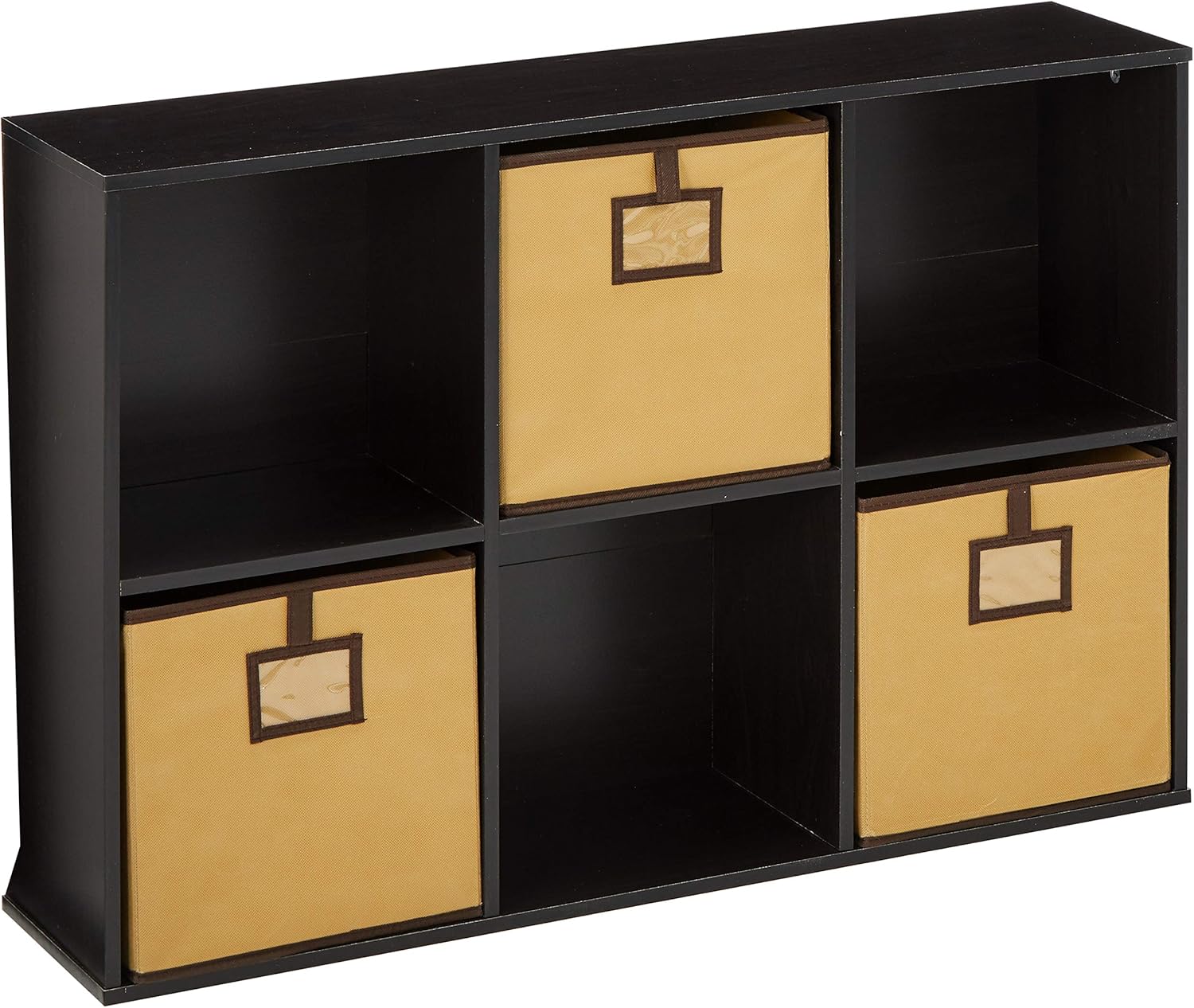 Amazon.com: FURINNO 6-Cube Bookcase Storage Organizer, Espresso : Home ...