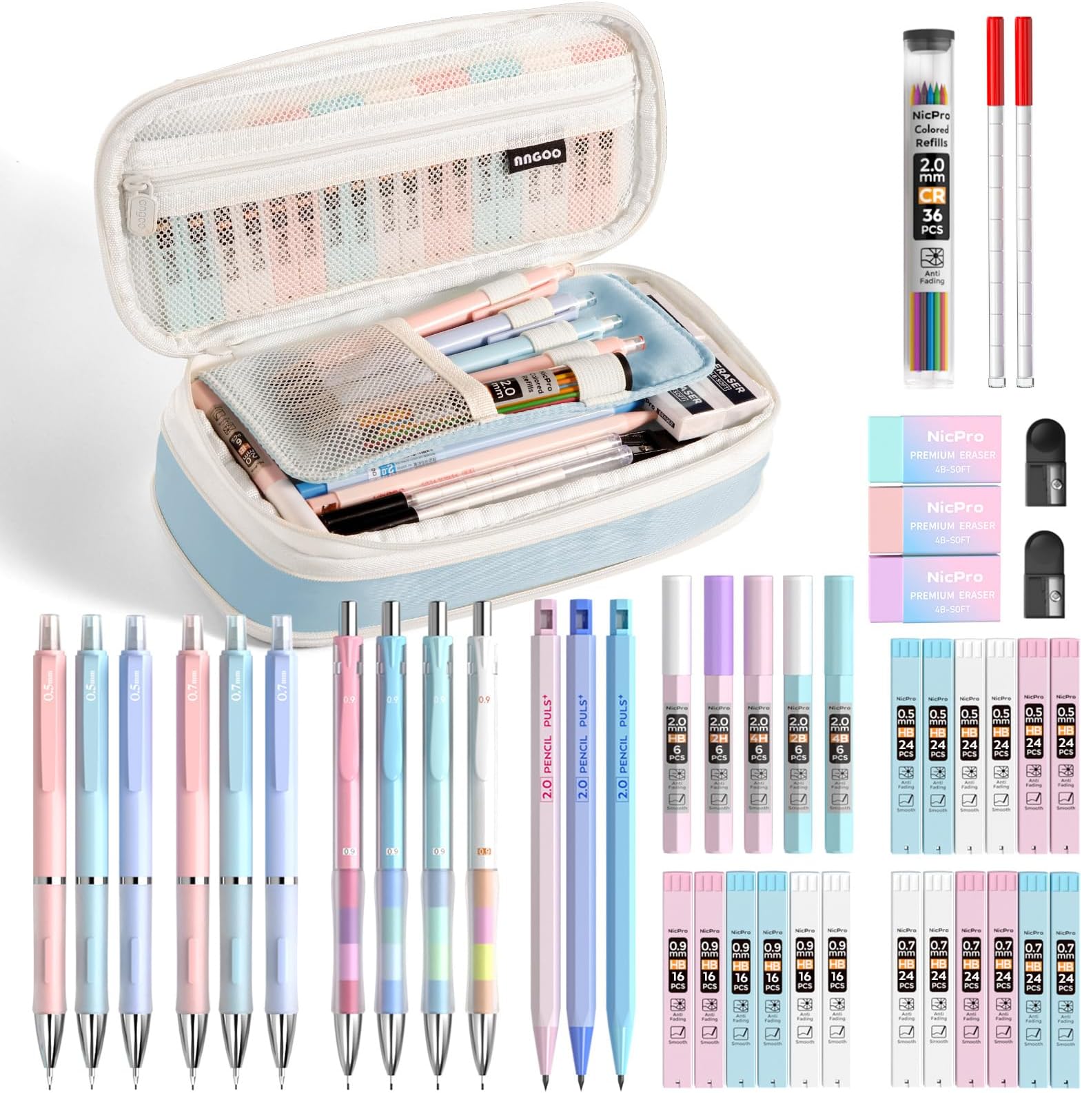 Amazon.com: Nicpro 45PCS Aesthetic School Supplies with Big Capacity ...