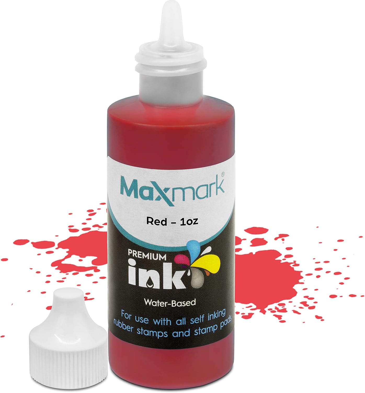 Amazon.com : MaxMark Premium Refill Ink for self Inking Stamps and ...