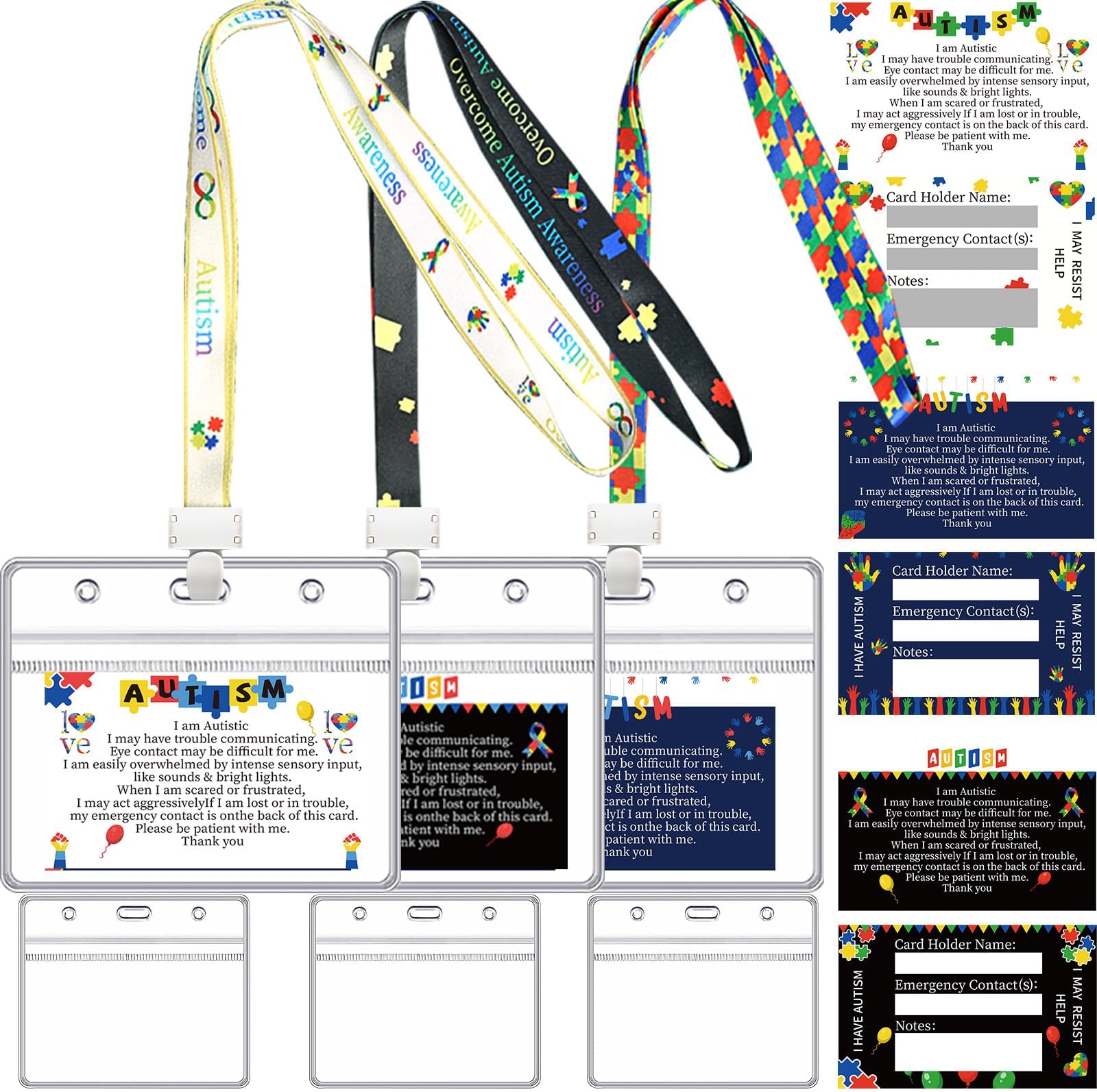 Amazon.com : Personalized Autism Card for Communication, Custom Autism ...
