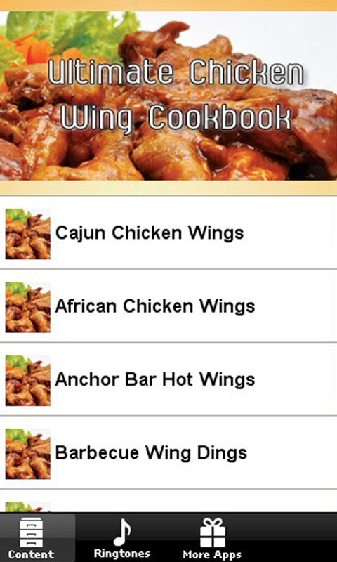 Ultimate Chicken Wing Cookbook - App on Amazon Appstore