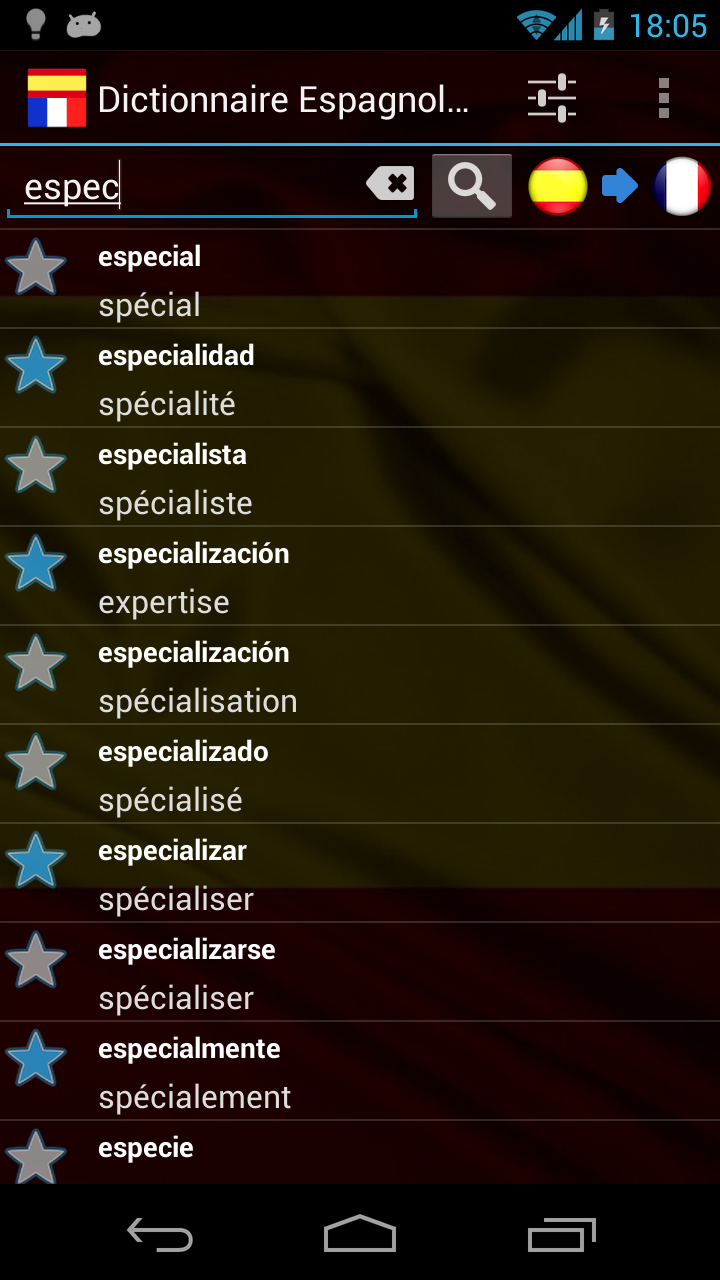 Offline Spanish French Dictionary - App on Amazon Appstore