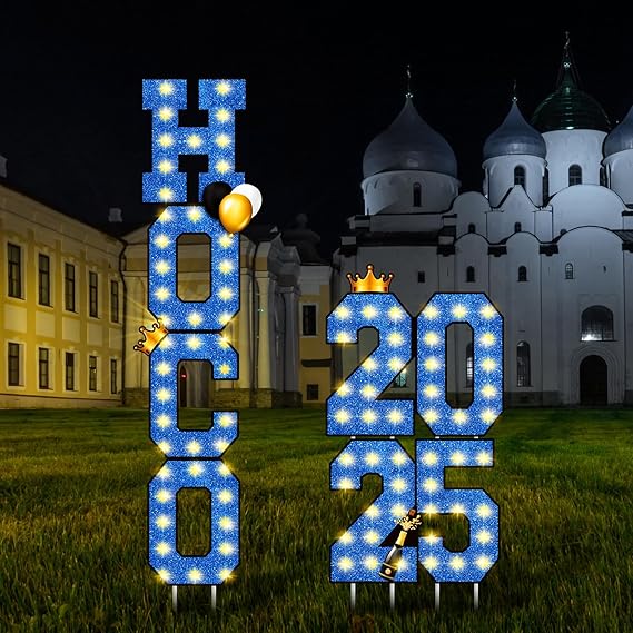 Amazon.com : Wonderjune Hoco 2025 Yard Sign Homecoming Decorations 2025 ...