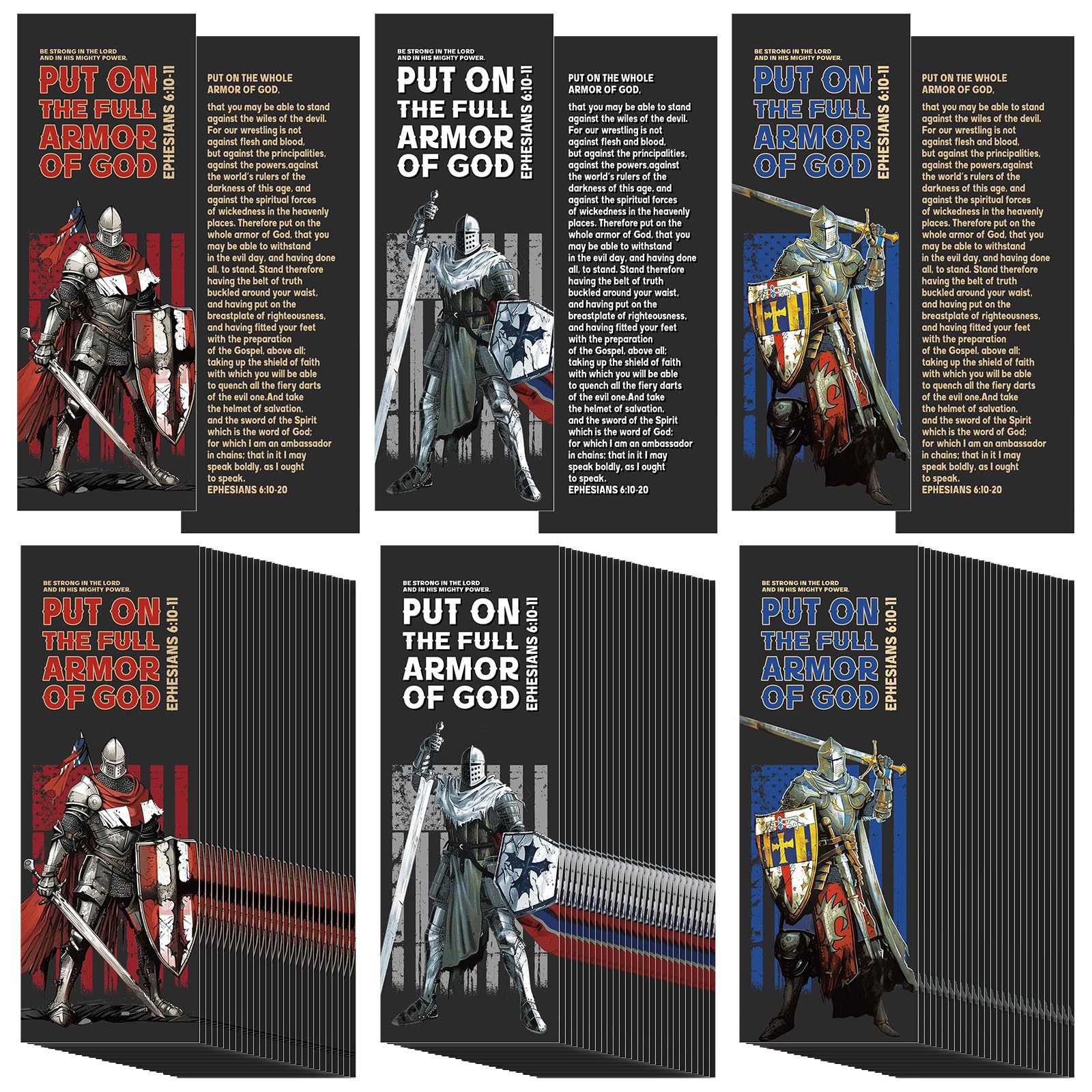 Amazon.com: Weekgrat 75 Pcs Full Armor of God Bookmarks 2" x 6 ...