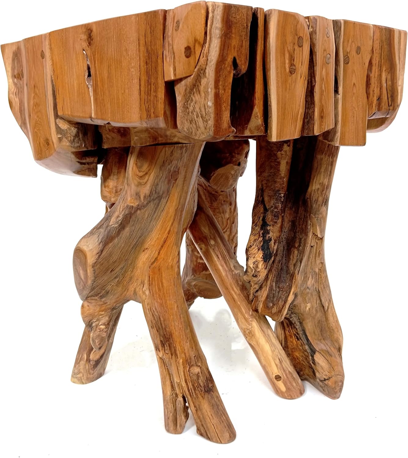 Brillibrum Design Side Table Root Wood Teak Burl Wood Stool Side Table ...