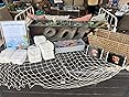 Amazon.com: Aodaer 4 Pieces Natural Fish Net Decorative Fish Netting ...