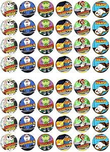 48 x Danger Mouse cake toppers printed on icing : Amazon.co.uk: Grocery