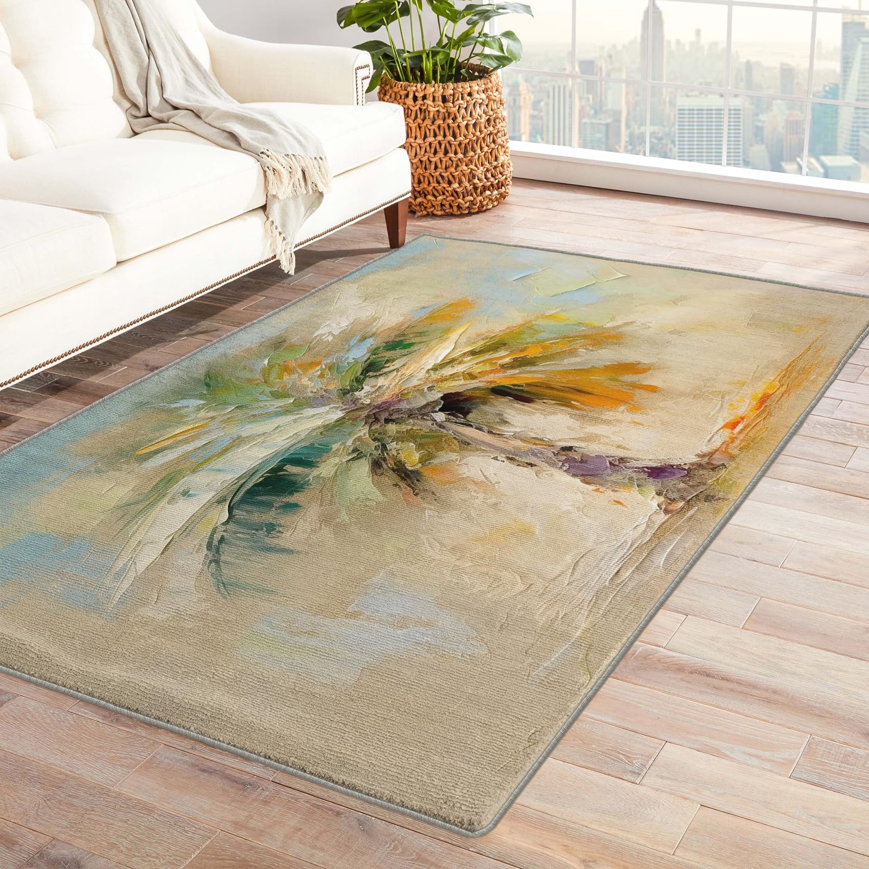 Amazon.com: ZDABAOEC Palm Tree Rug, 2x3 Rug, Tropical Area Rugs for ...