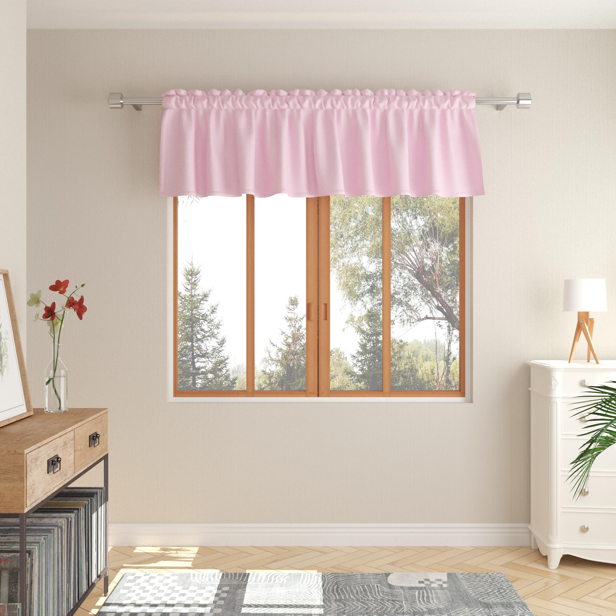 Amazon.com: LKTCOBTAC Pink Small Tiers Kitchen Short Small Mini Window ...