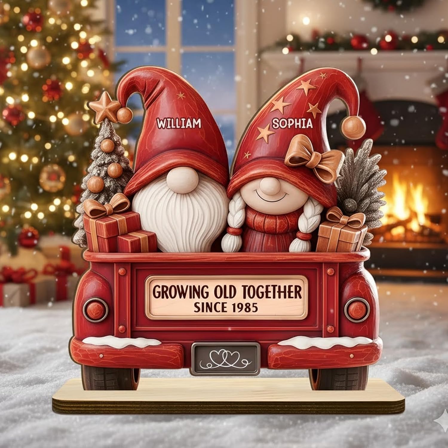 Amazon.com: NAZENTI Growing Old Together Christmas Plaque, Personalized ...
