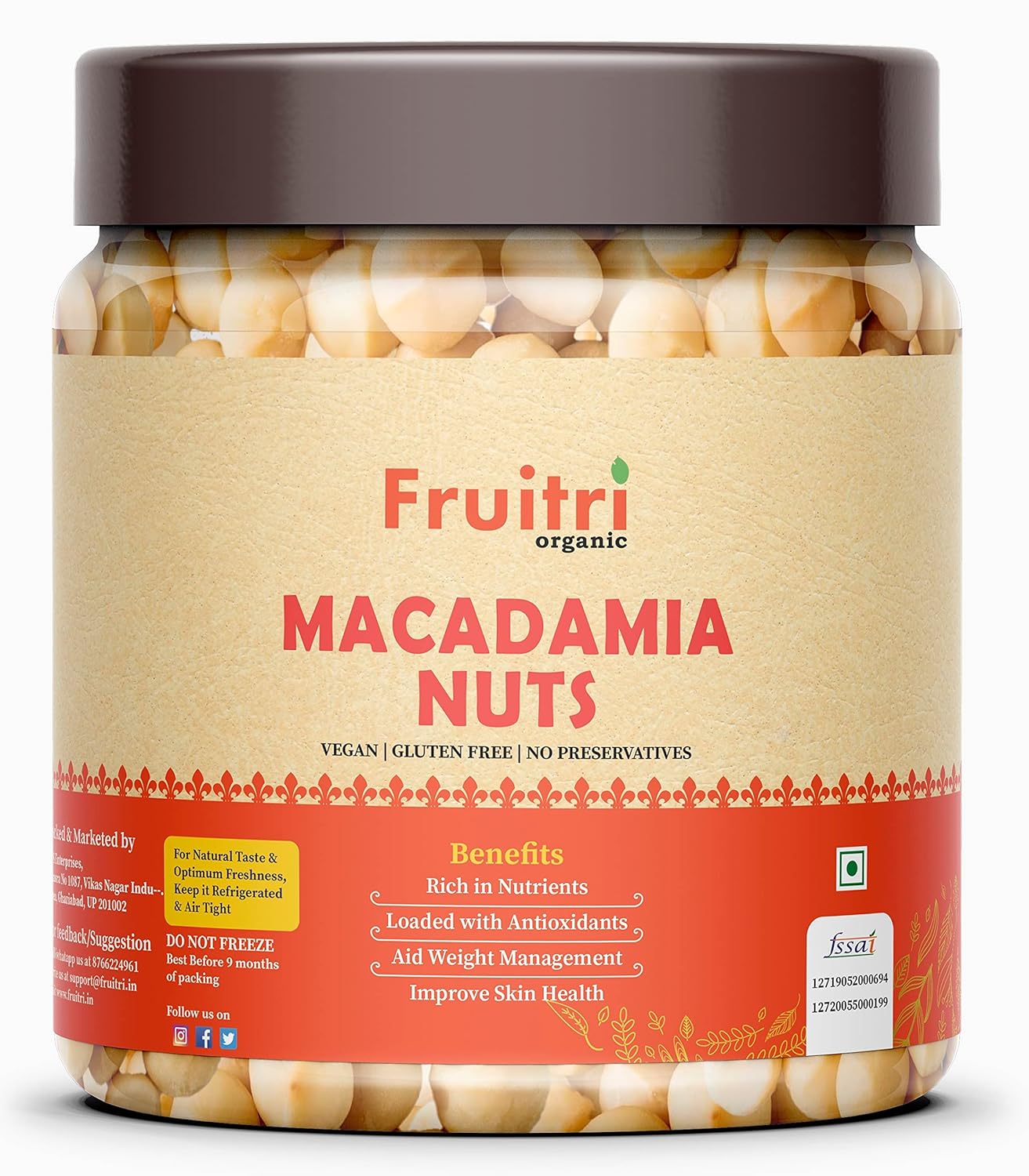 Fruitri Exotic Nuts (Macadamia Nuts, 200g) : Amazon.in: Grocery ...