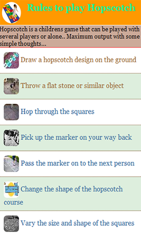 Rules to play Hopscotch - App on Amazon Appstore