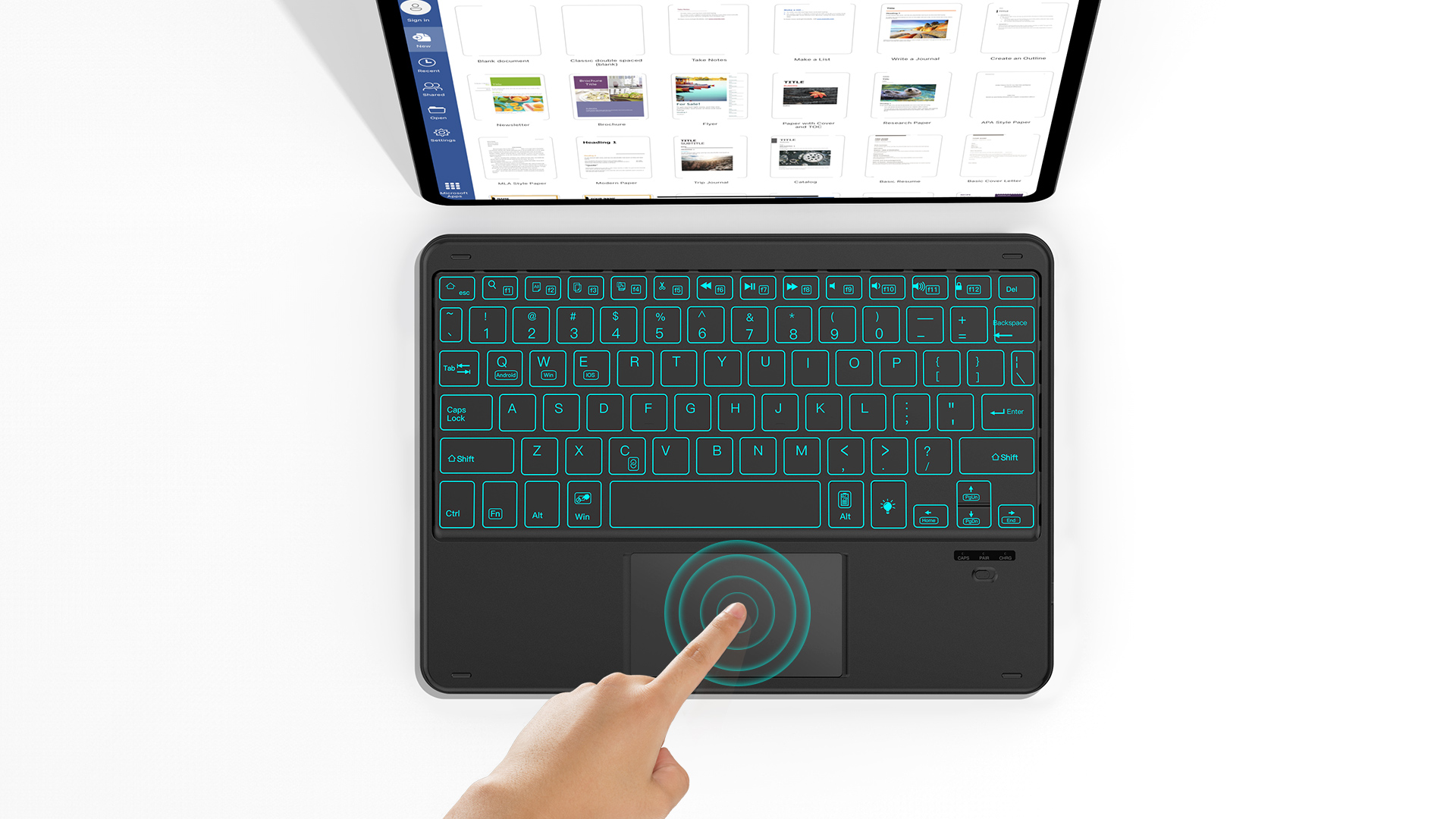 Watch XIWMIX Wireless Bluetooth Backlit Trackpad Keyboard on Amazon Live