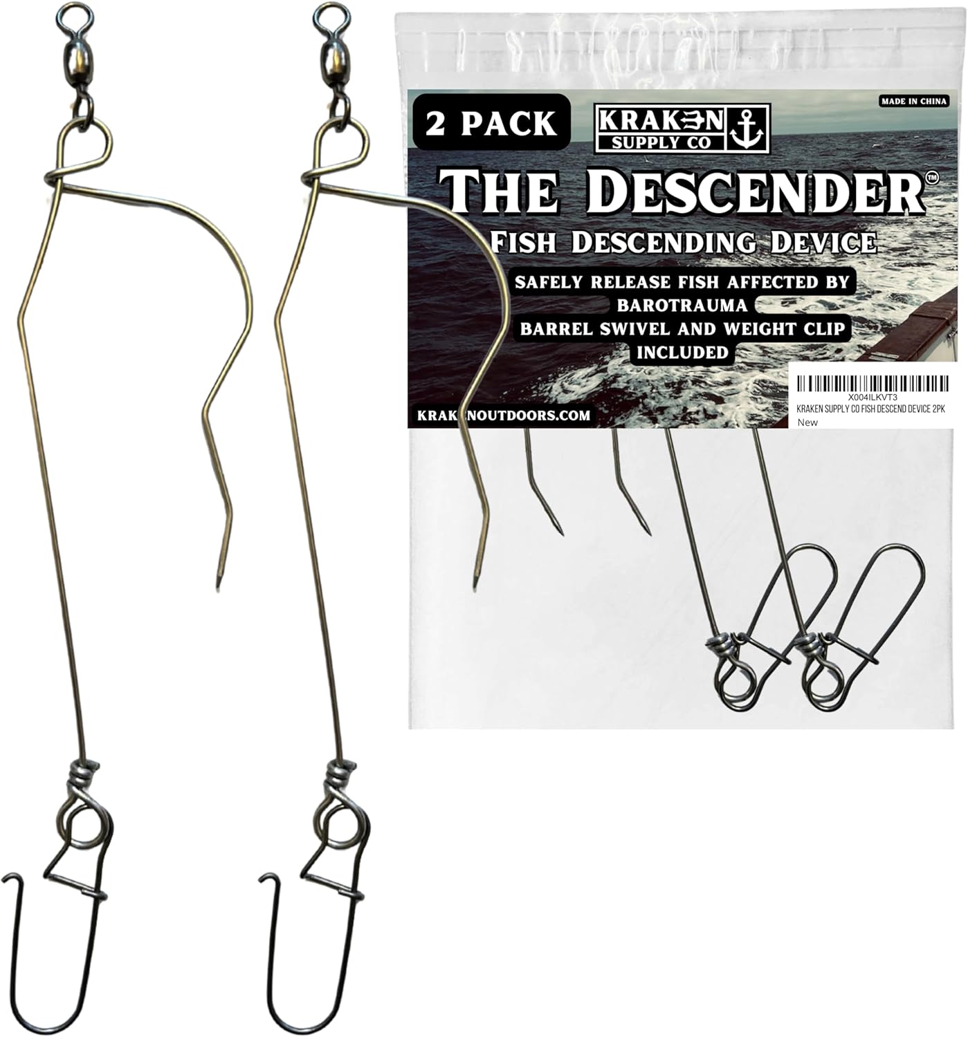 2 Pack Fish Descending Device Safely Release Fish with barotrauma DFW ...