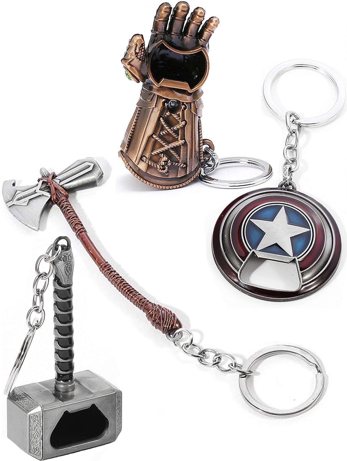 Amazon.com: Cool Keychain Bottle Opener, Hammer Glove Shield Axe ...
