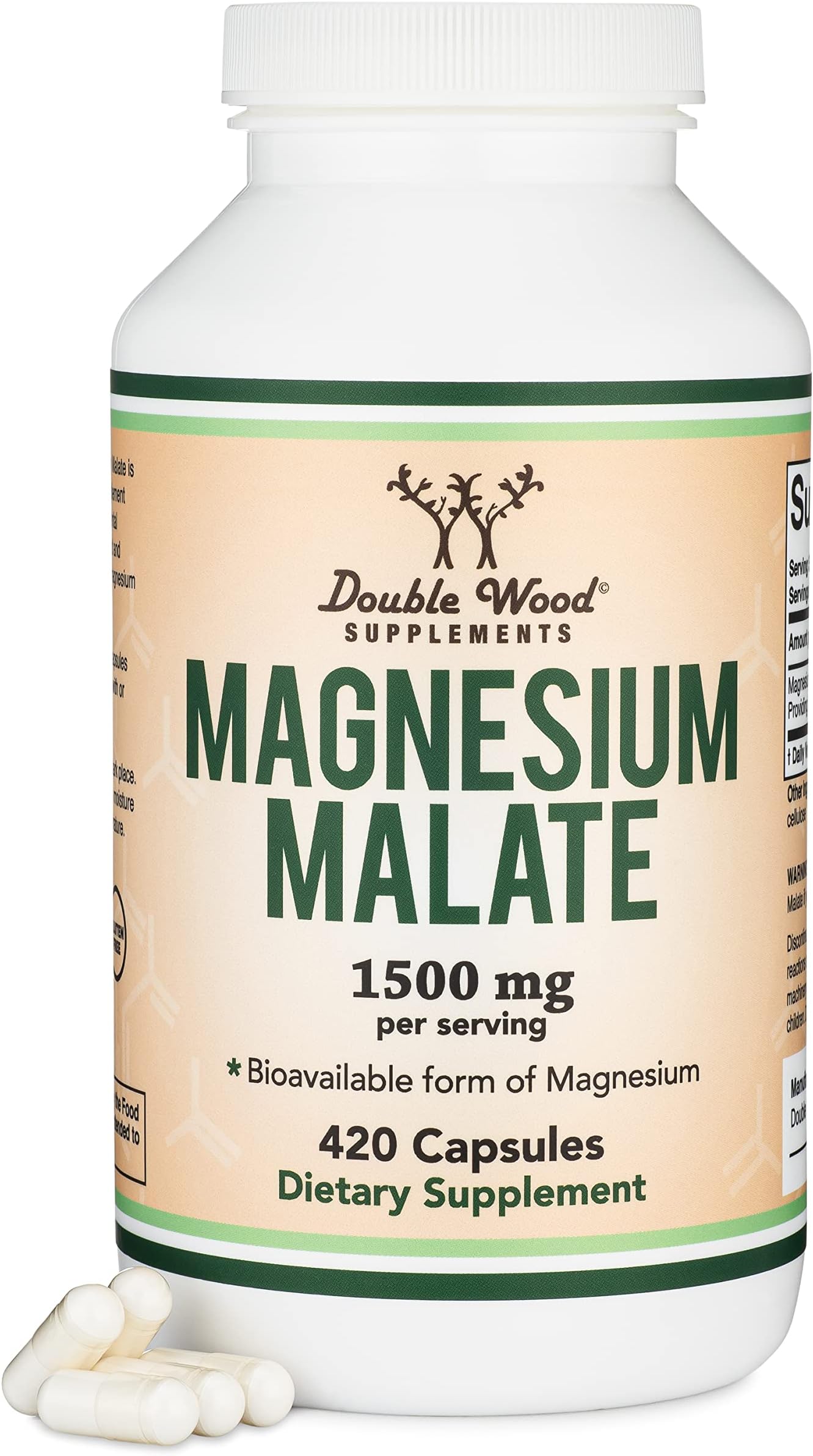 Amazon.com: Magnesium Malate Capsules (420 Count) - 1,500mg Per Serving ...