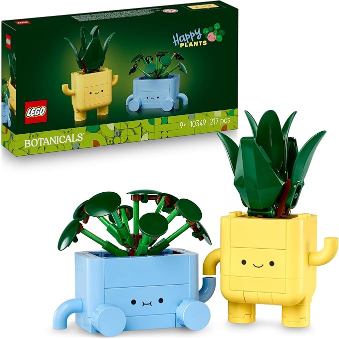 LEGO Botanicals Happy Plants - Toy for Children with 2 Artificial ...