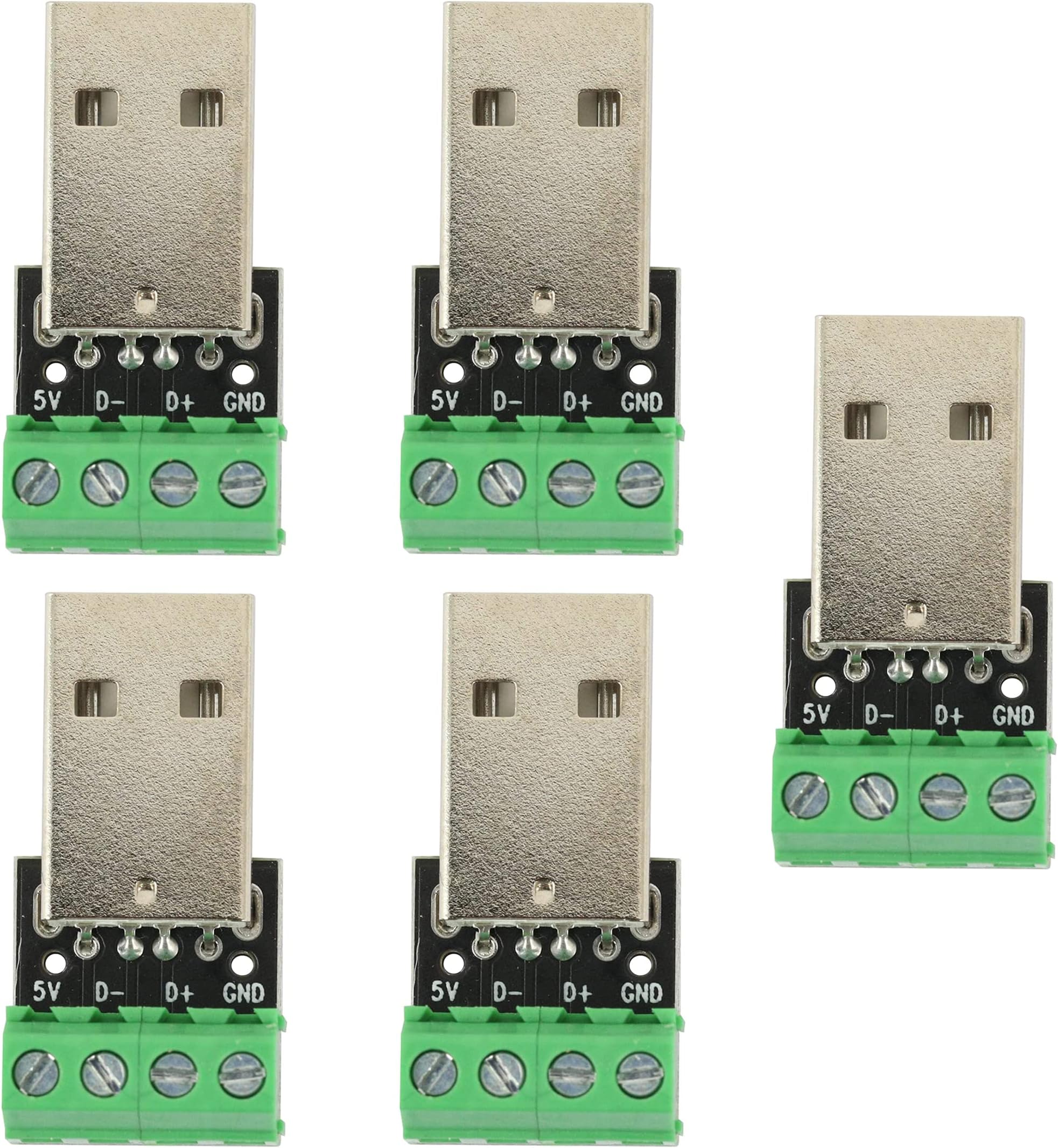 Amazon.com: risingsaplings 5pcs USB 2.0 Type A Male Breakout Board with ...