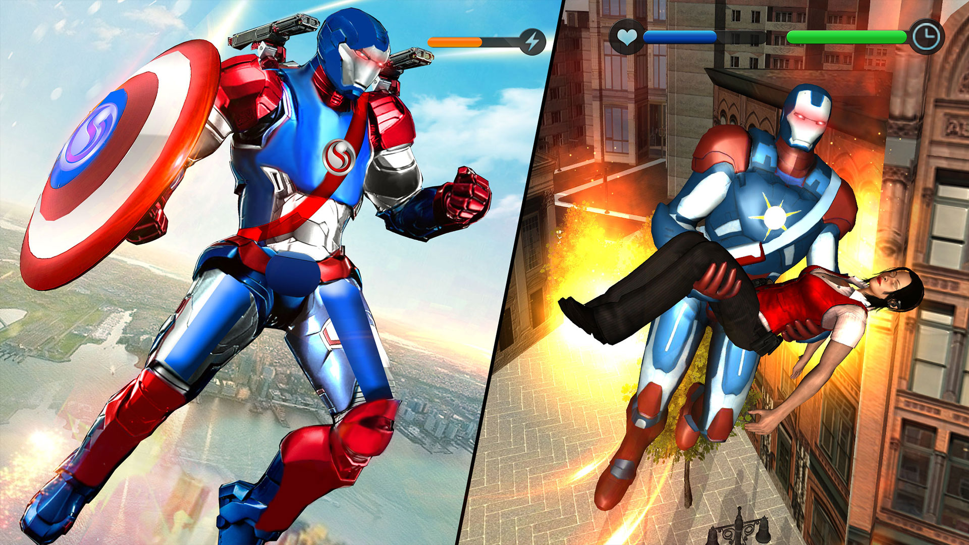 Super Hero Fighter Captain Flying Robot Soldier - App on Amazon Appstore