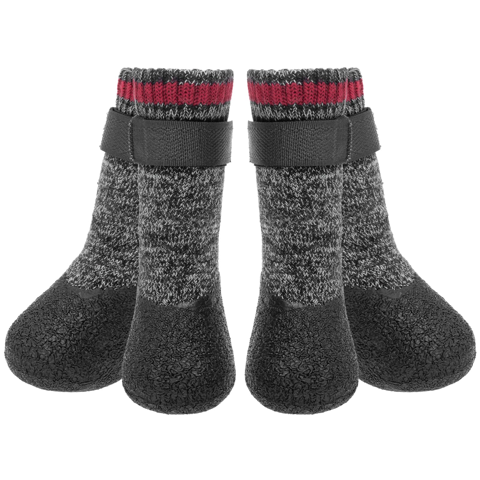Amazon.com : Mihachi Dog Socks Rubber Sole Paw Protectors with Straps ...