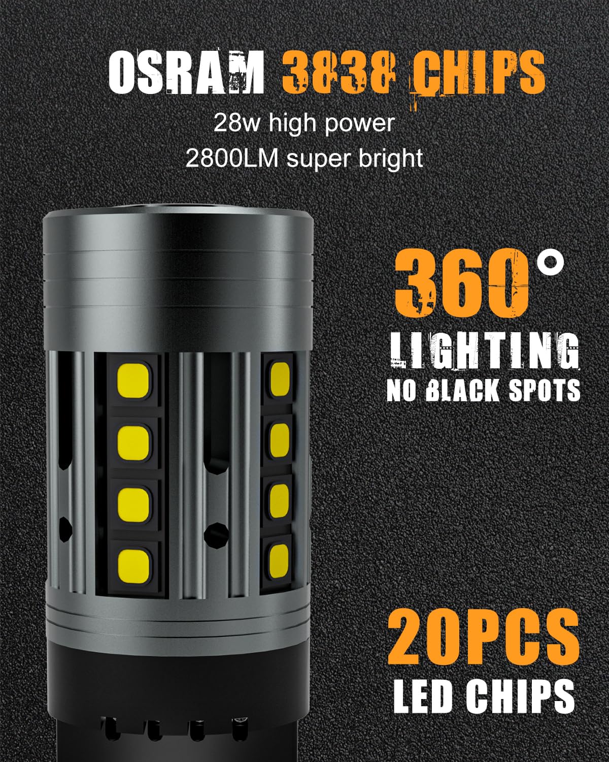 Snapklik.com : Afibraru 2024 New CANBUS 3157/3156 LED Bulb White ...