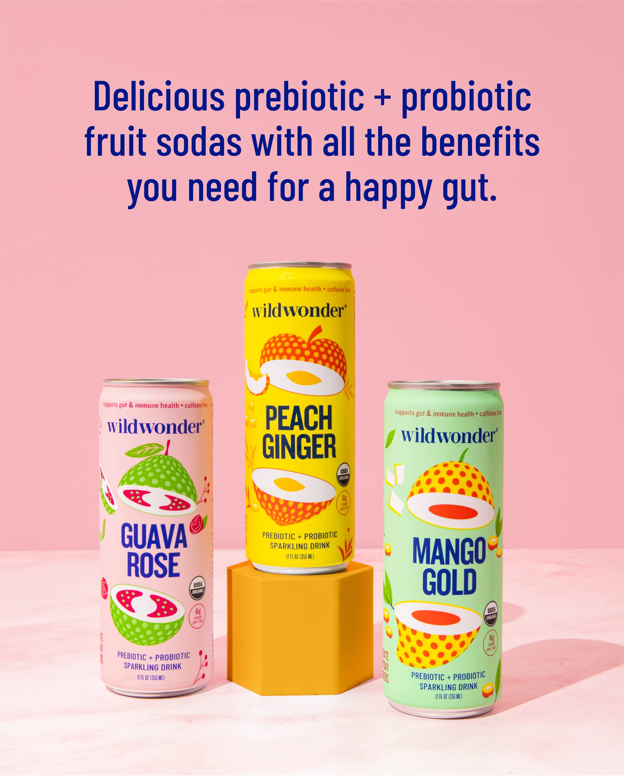 Snapklik.com : Wildwonder Sparkling Probiotic Juice Drink w/Gut Health Immunity & Support 5g Fiber