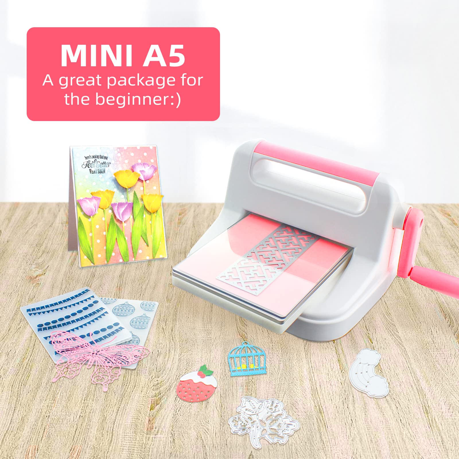 A5 Manual Metal Die Cutting & Embossing Machine with 2 Embossing ...