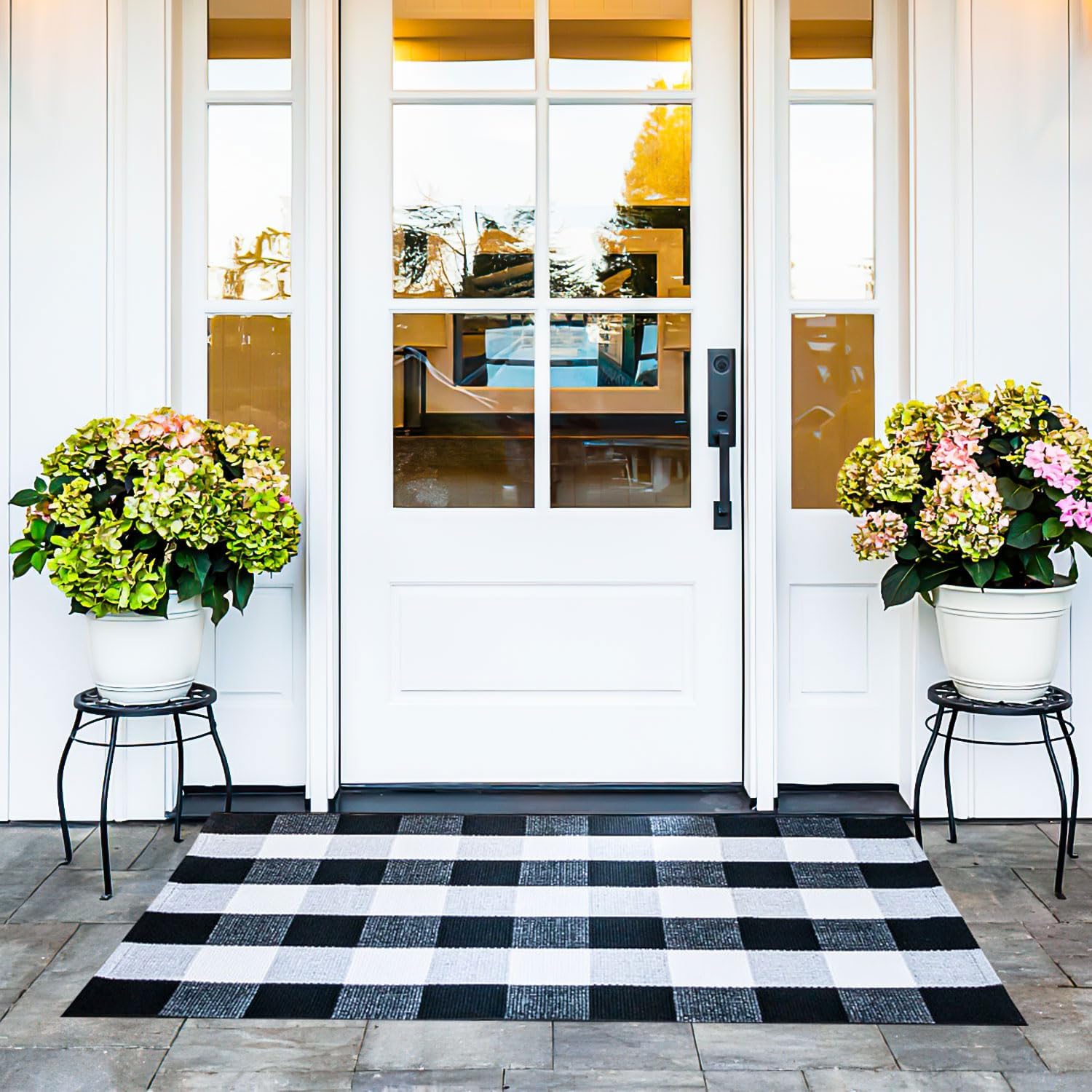 Amazon.com: NANTA Black and White Buffalo Plaid Rug 3x5 Buffalo Check ...