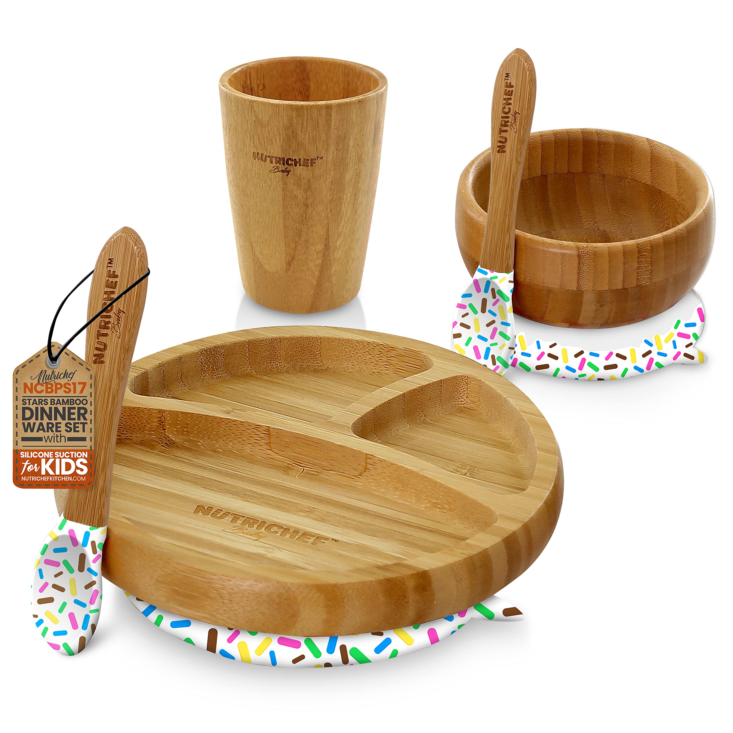Snapklik.com : Nutrichef Baby And Toddler, 3 Compartment Plate, Bowl ...
