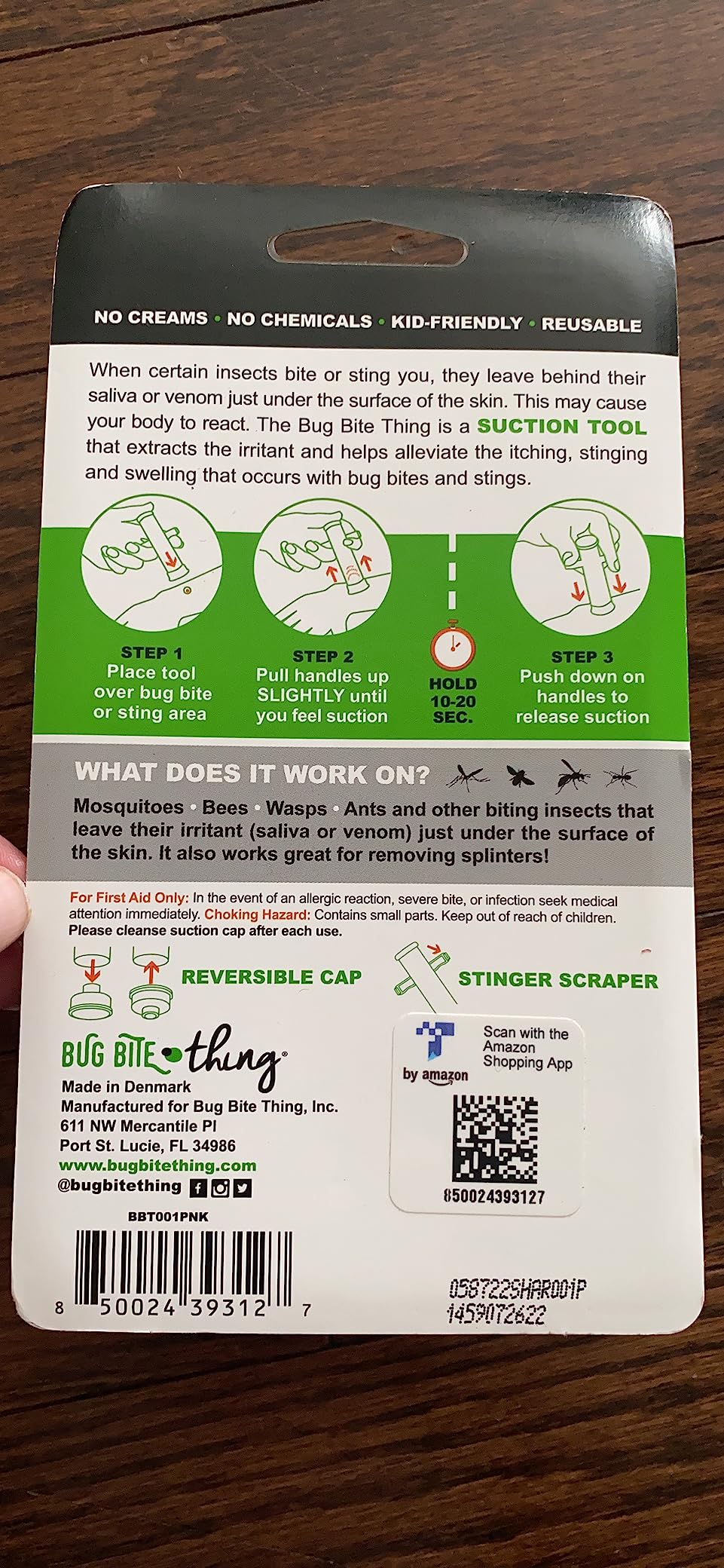 BUG BITE THING Suction Tool - Bug Bites and Bee/Wasp Stings, Natural ...