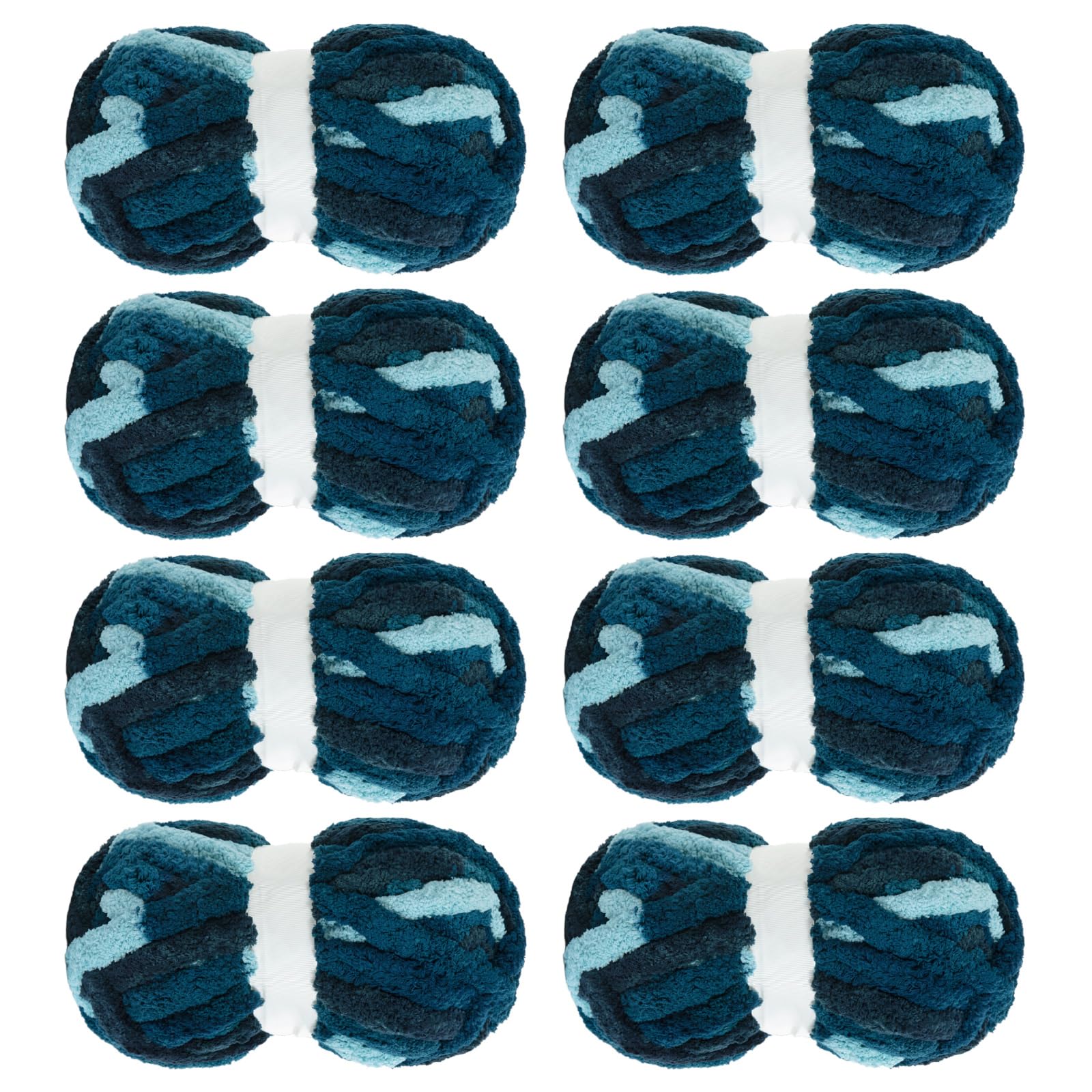 Amazon.com: MABOZOO Tie Dye Chunky Yarn for Crocheting 8 Pack,Dark Blue ...