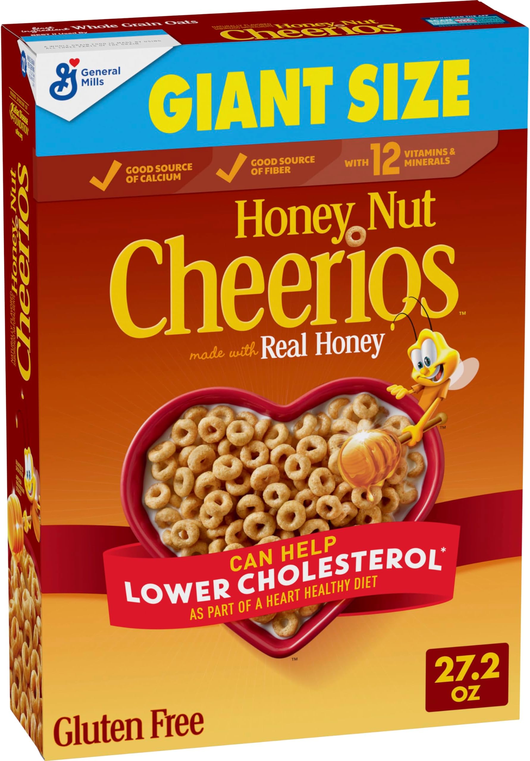 Amazon.com: Honey Nut Cheerios Heart Healthy Breakfast Cereal, Gluten ...