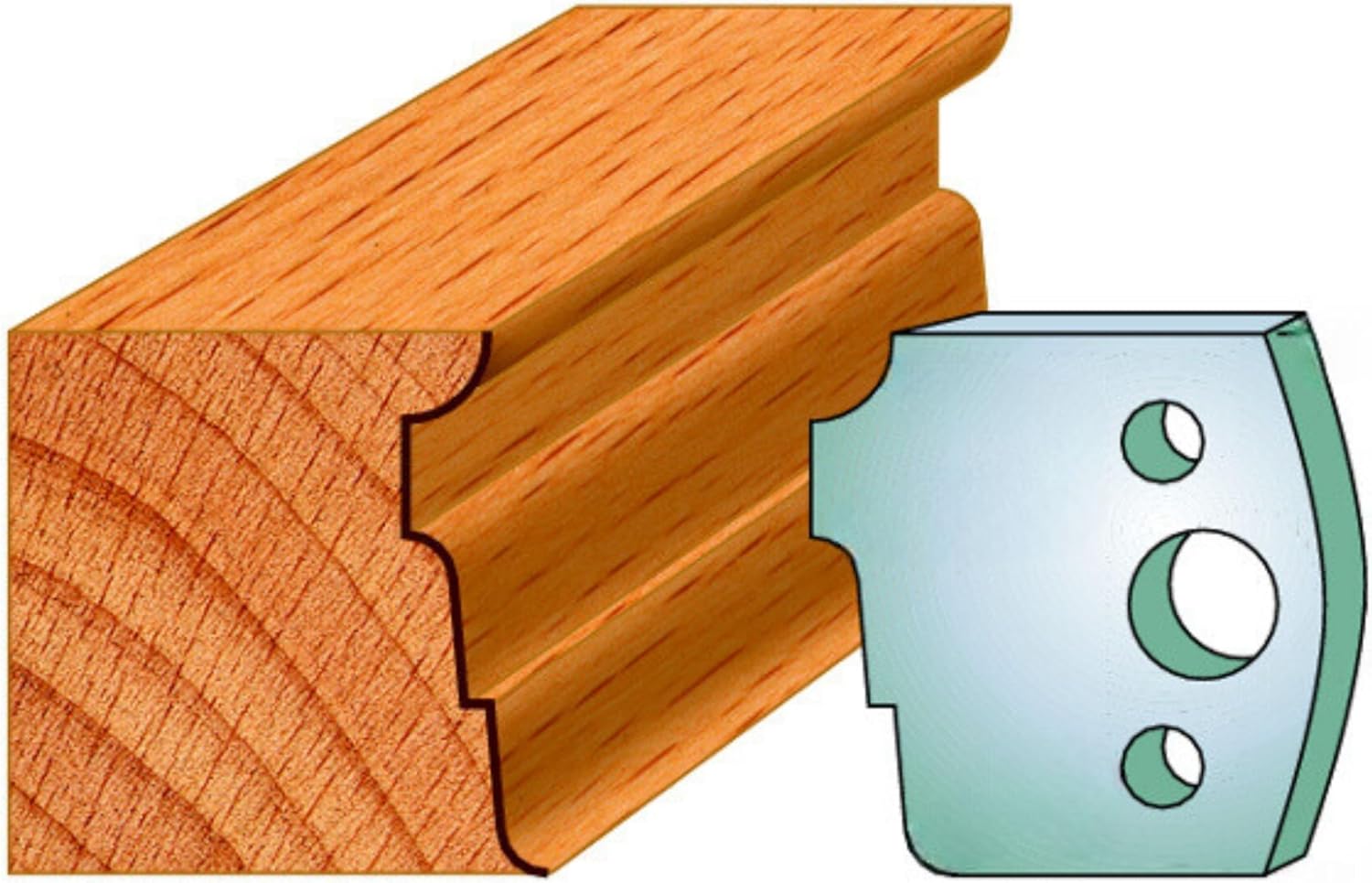 40mm Euro Spindle Moulder Cutters - Profile 039 Limiters Only Pack of 2 ...