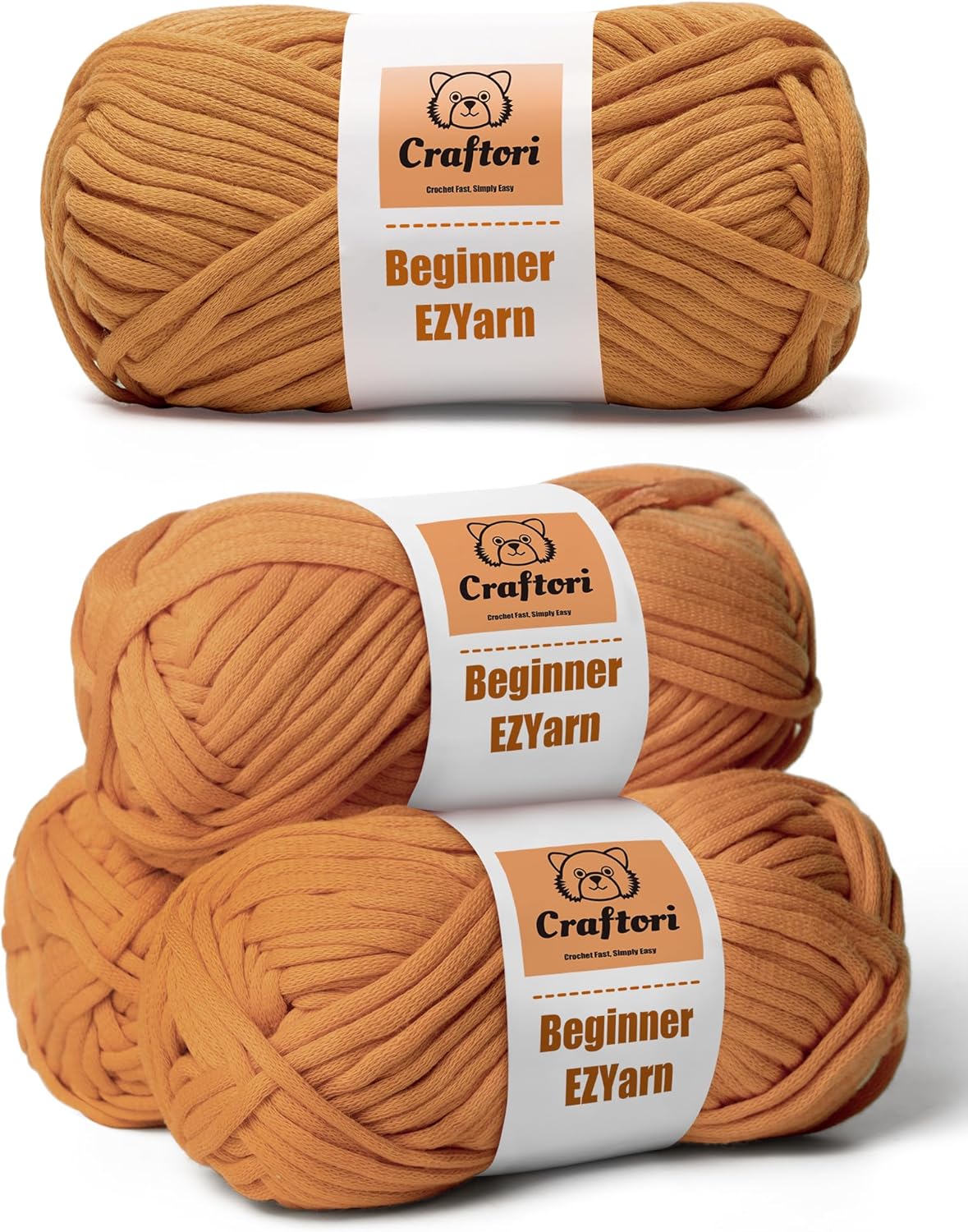 Amazon.com: Craftori EZYarn - Crochet & Knitting Yarn for Beginners ...