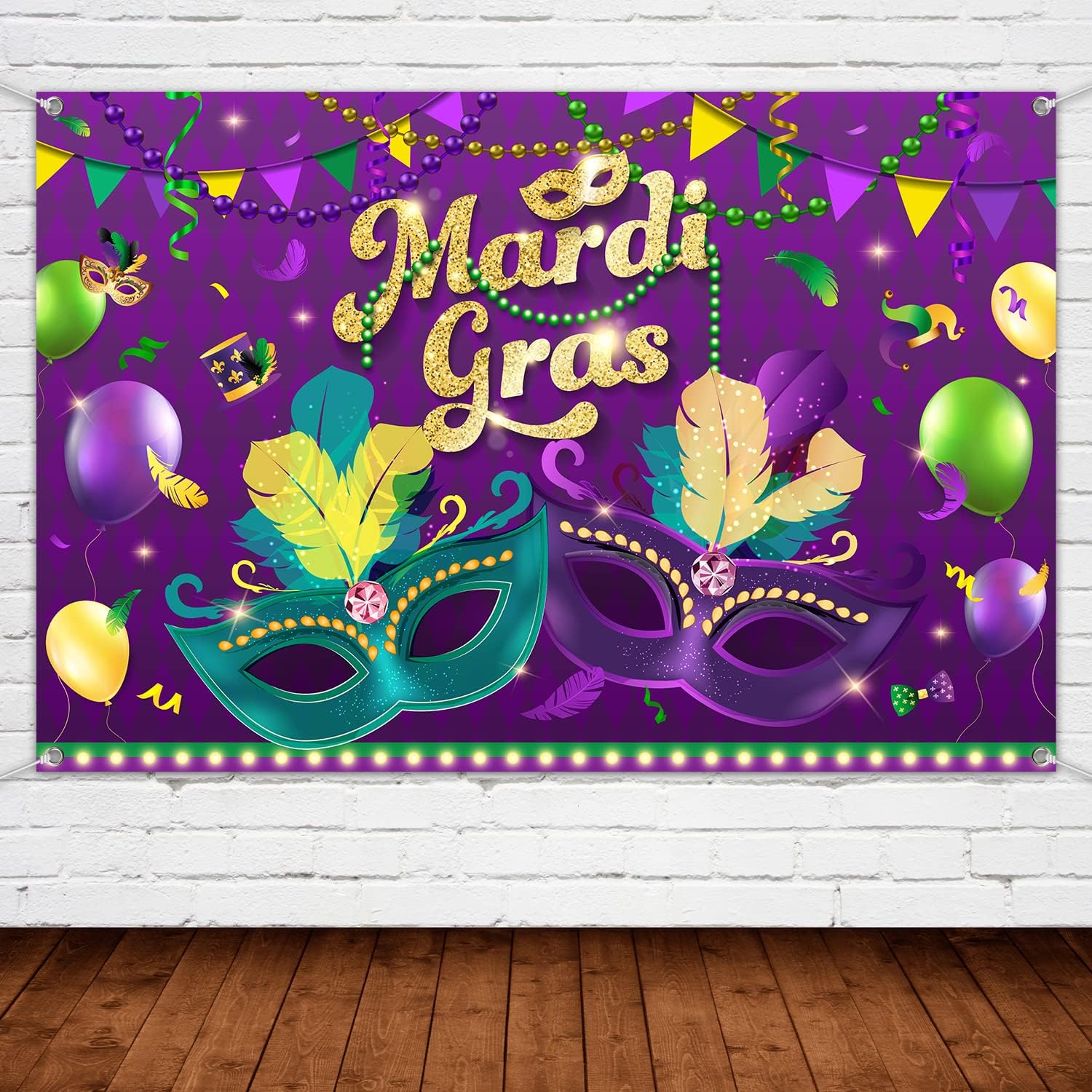 Amazon.com : Mardi Gras Decorations Mardi Gras Backdrop Mardi Gras ...